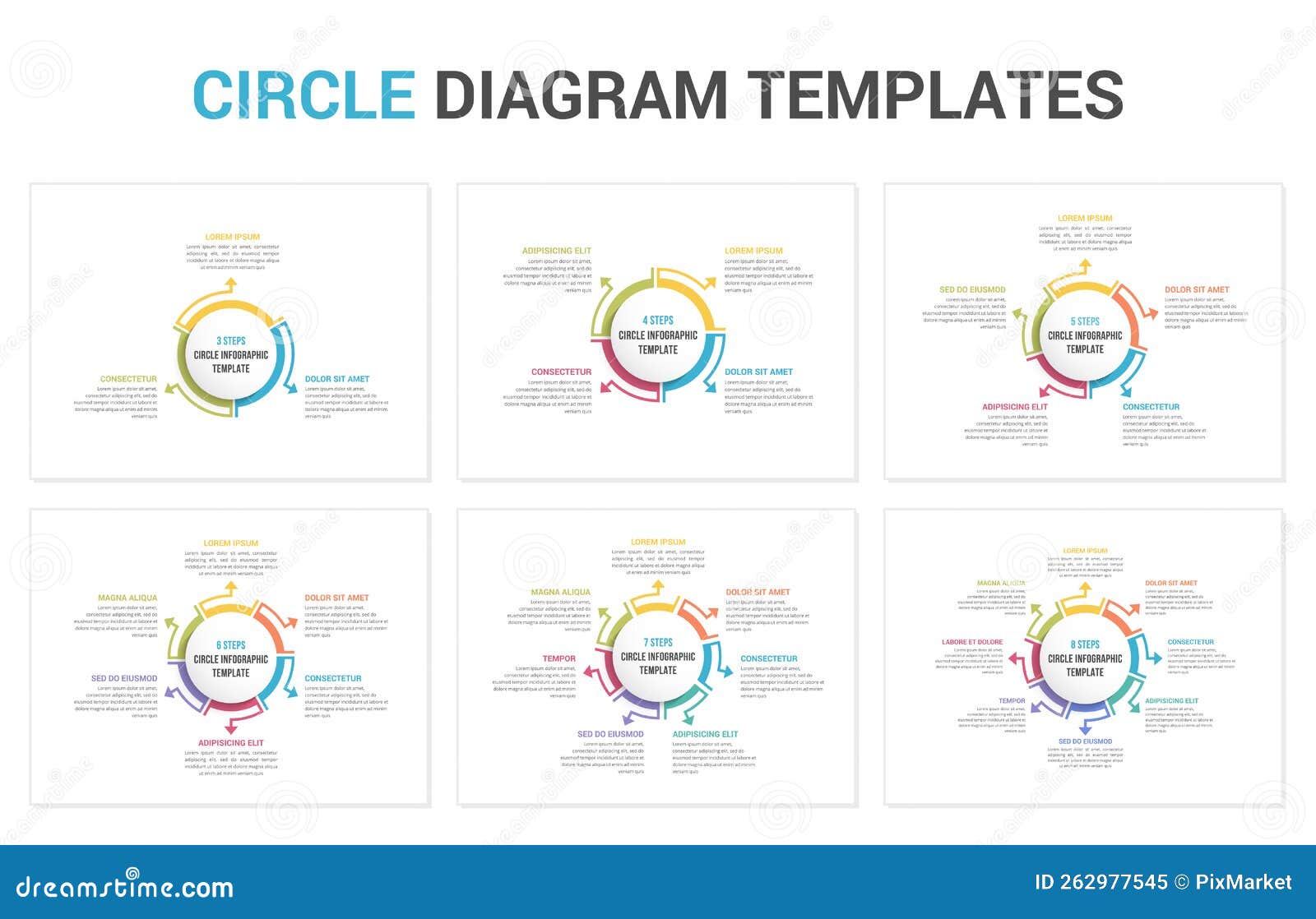 Infografica circolare illustrazione vettoriale. Illustrazione di flusso ...