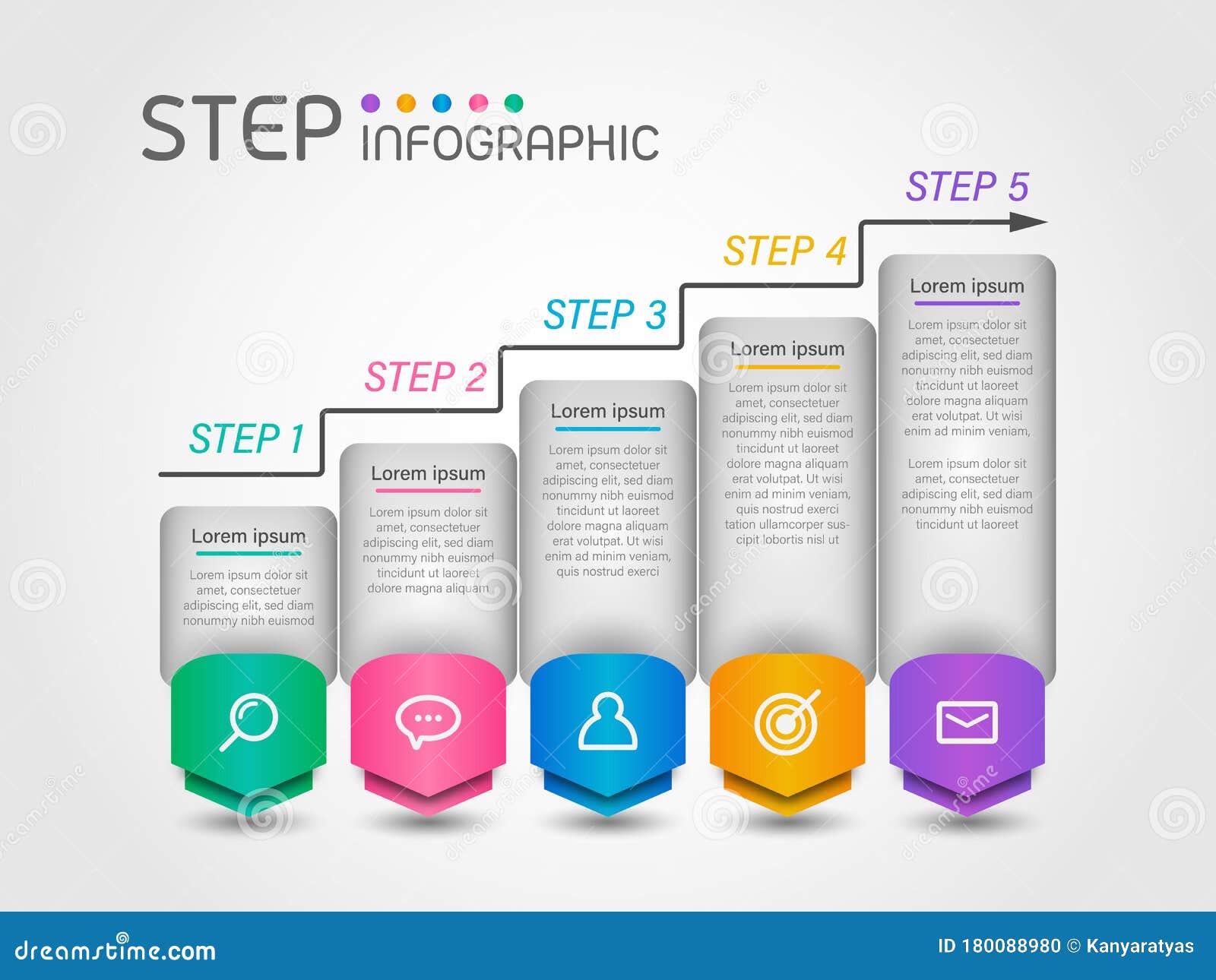 Infografik-Element Mit Schritten, Optionen, Meilenstein, Prozessen Oder ...