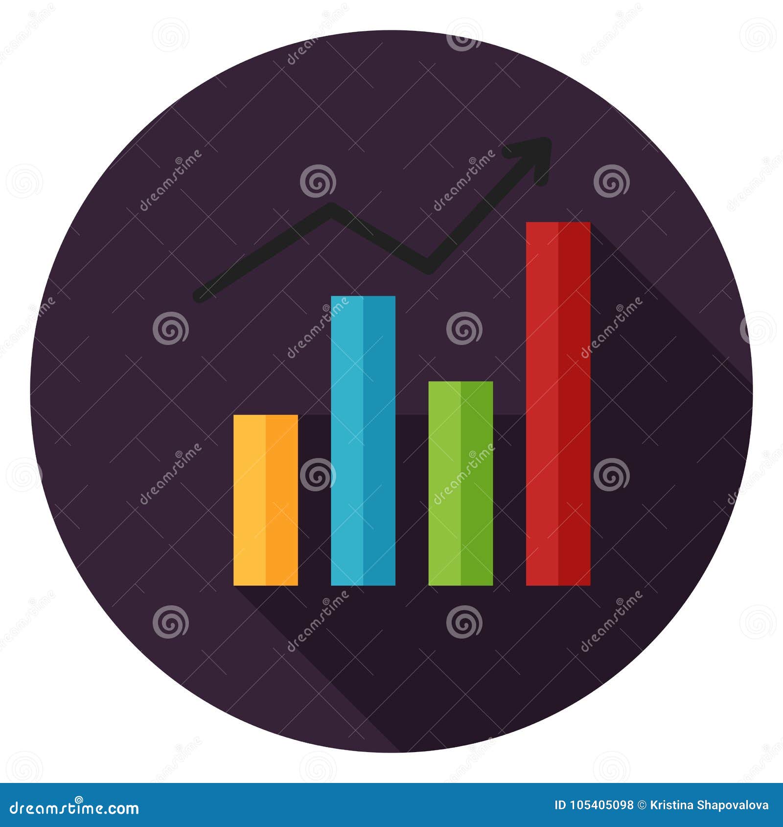 Infografik Grafsymbol I Plan Design Stock Illustrationer - Illustration ...