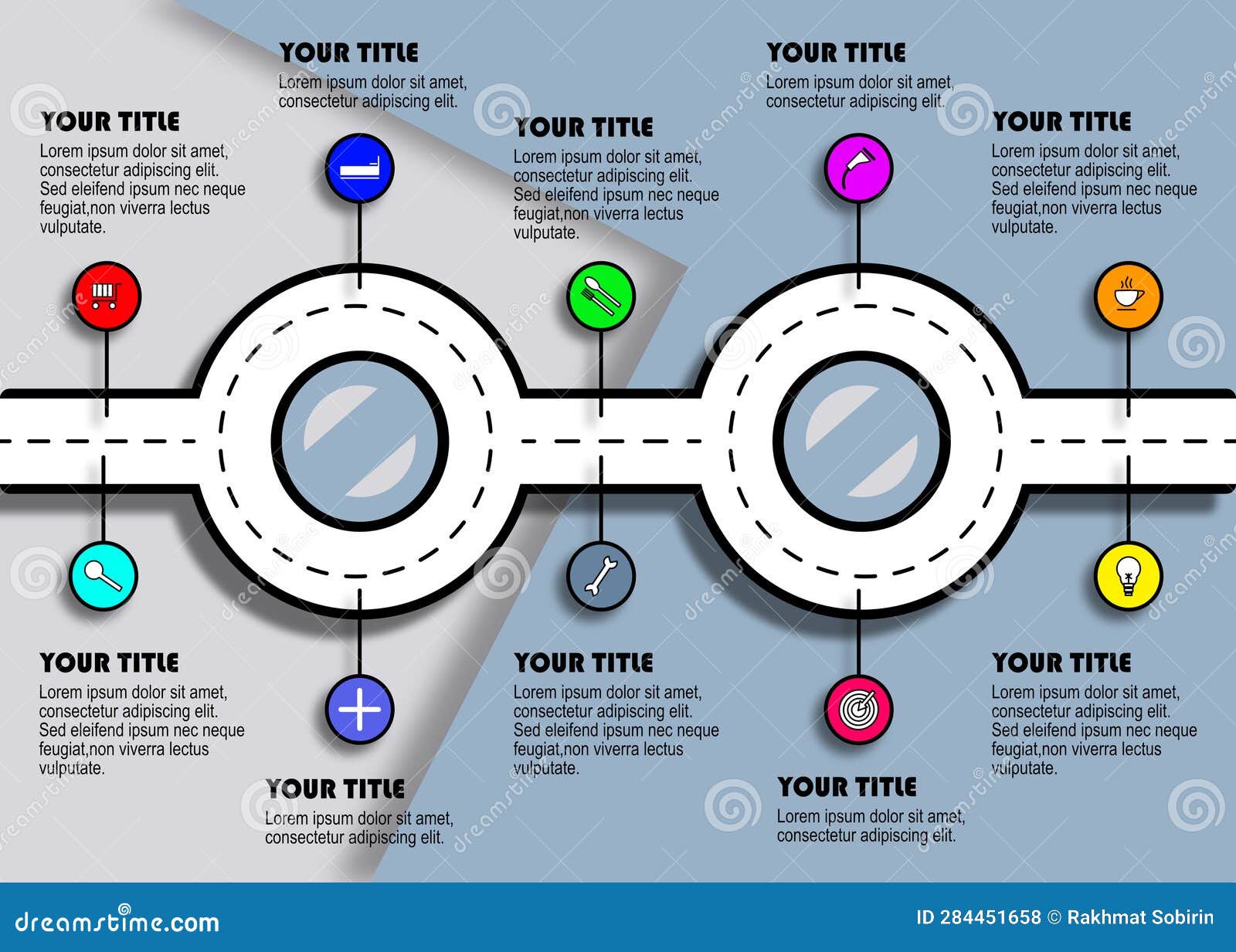 Simple Road Infographic in Vector Illustration Form Stock Illustration ...