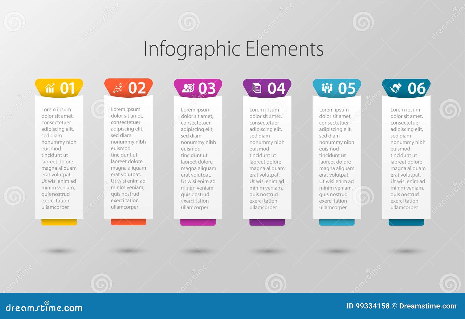 Infographic Template for Multiple Purpose of Use. 1 To 6 Options. Stock ...