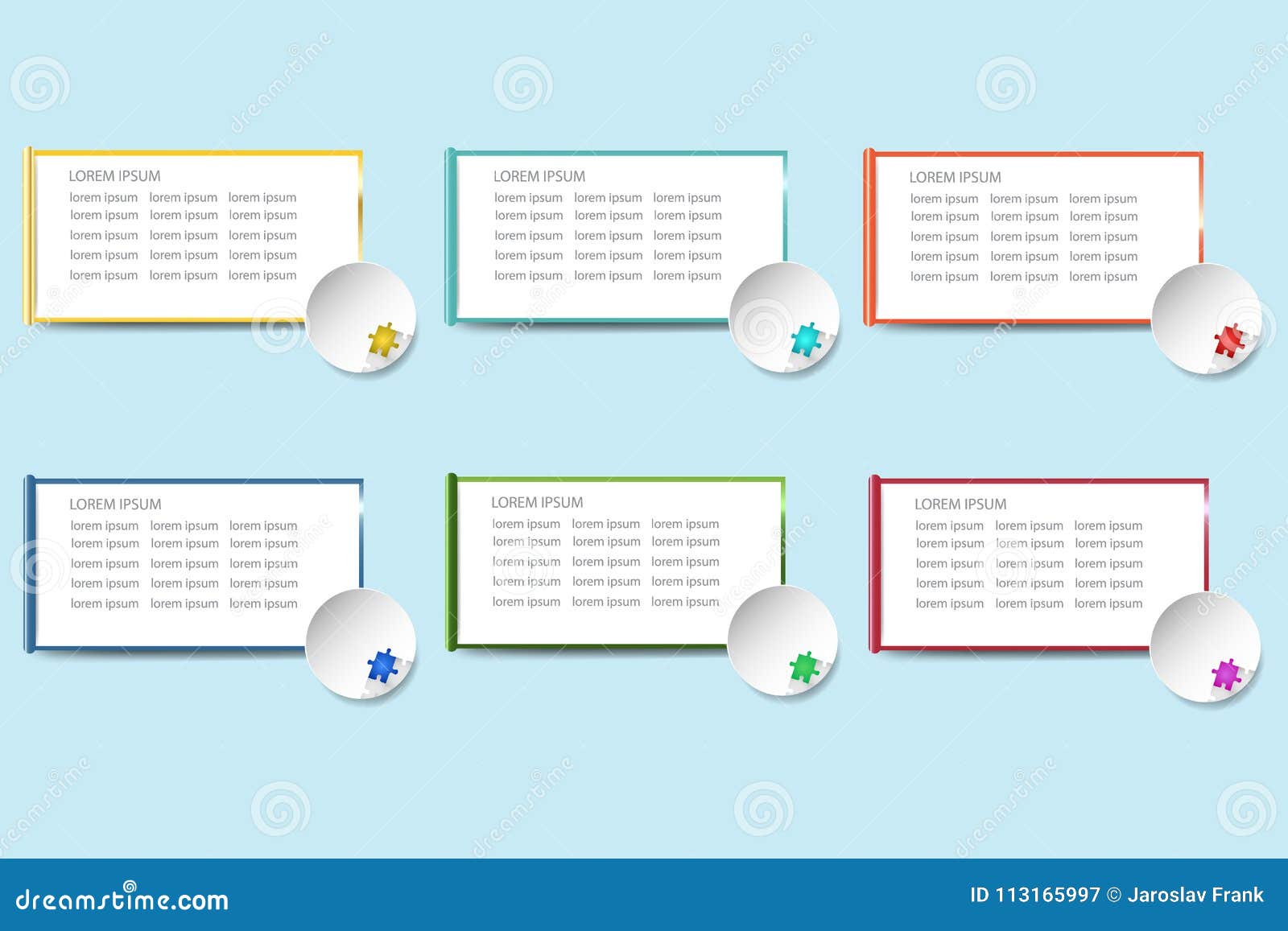 Infograph of the Blank Rectangles Ready for Your Text with Color Stock ...