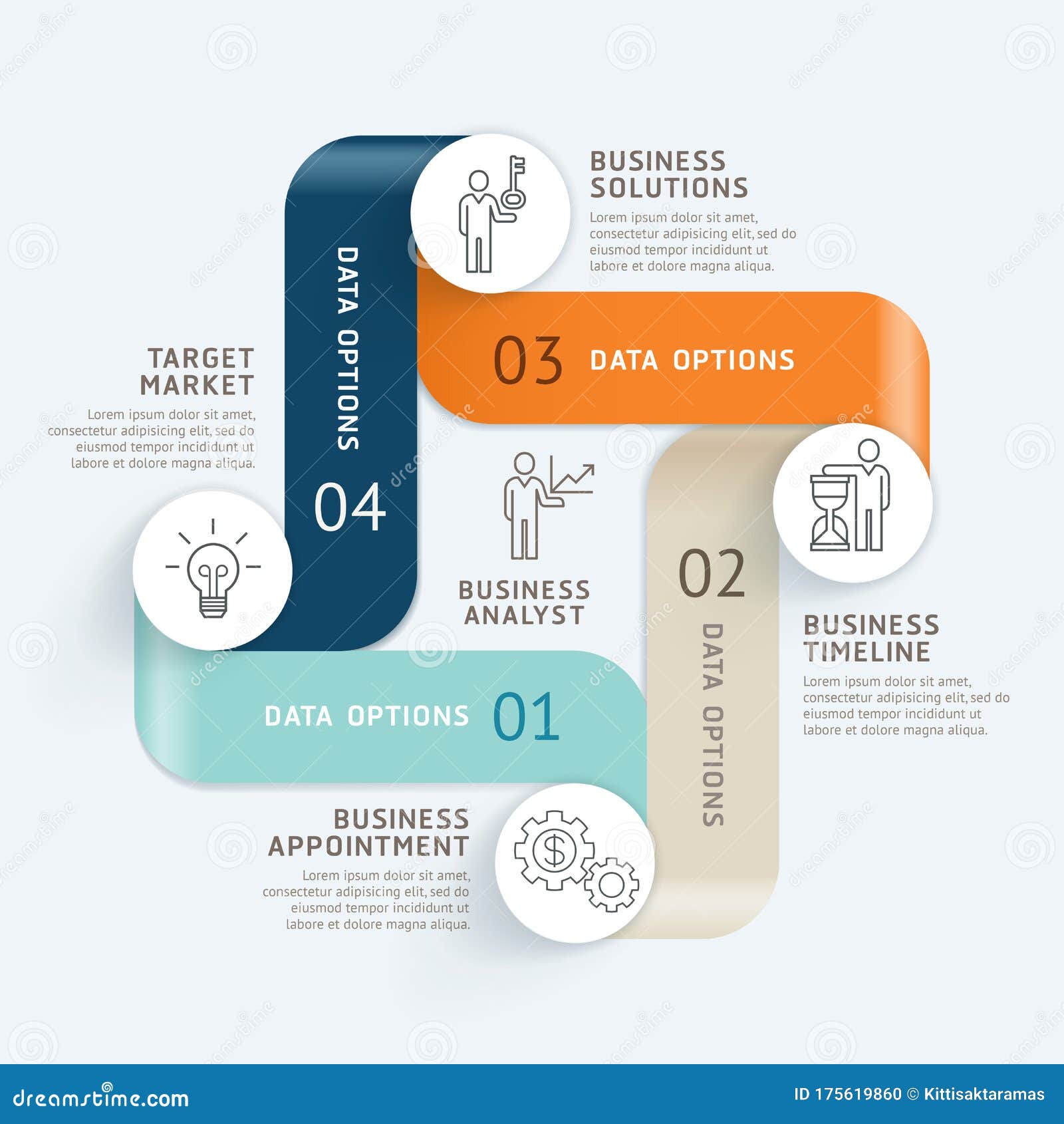 Business Infographics Timeline Template Background. Vector ...