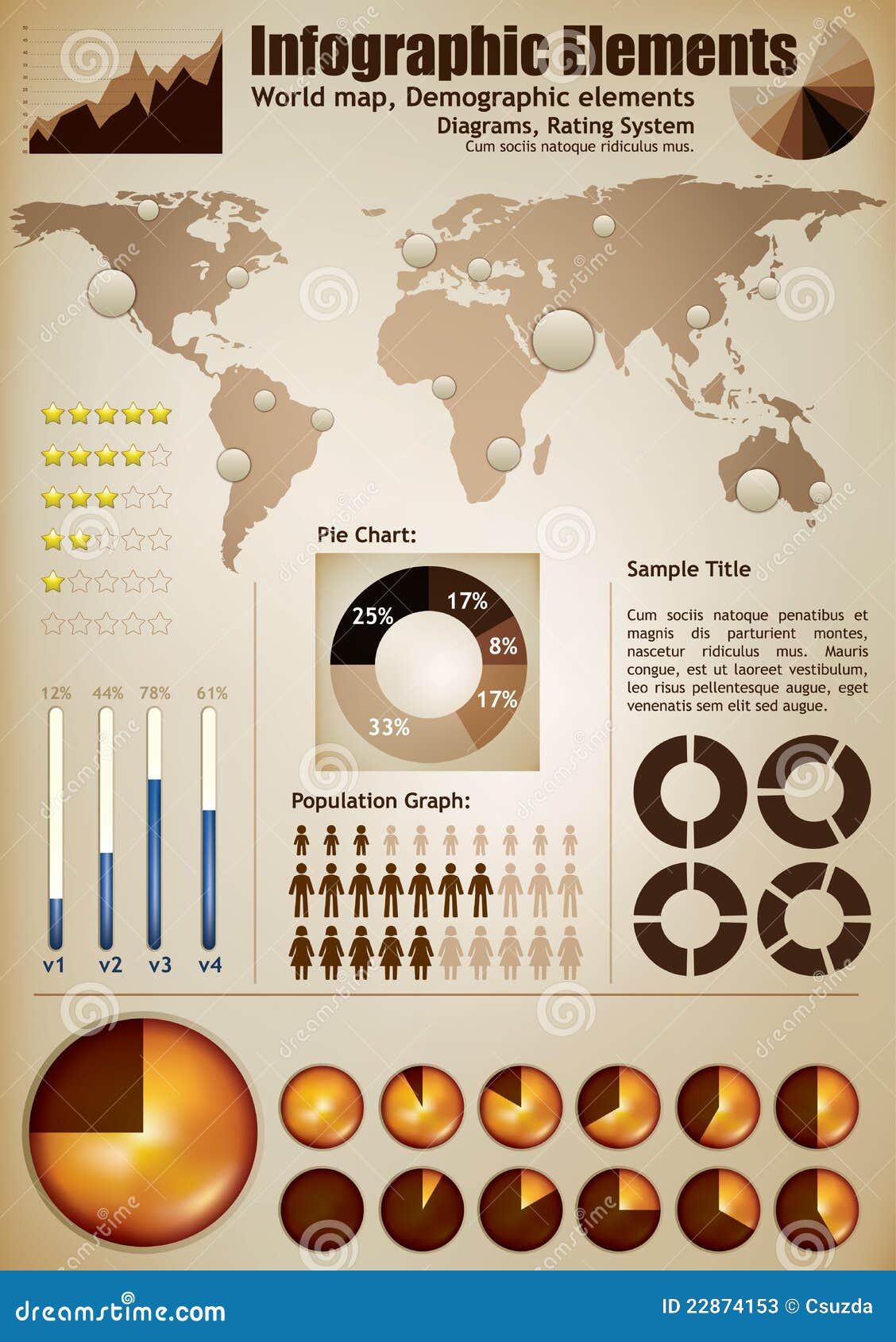 Infograph elements stock vector. Illustration of network - 22874153