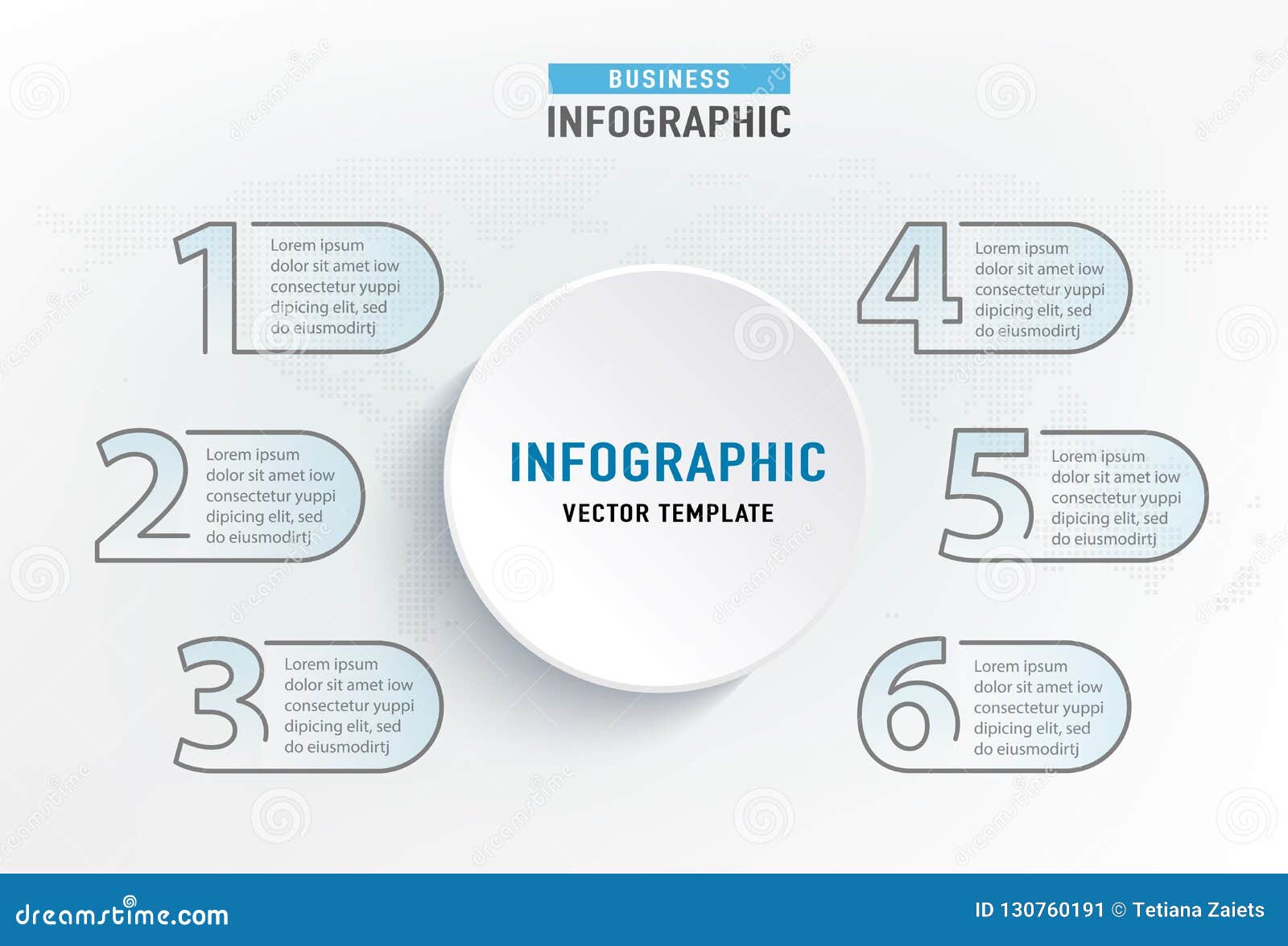 Infograph 6 Element With Centre Circle. Graphic Chart Diagram, Business ...
