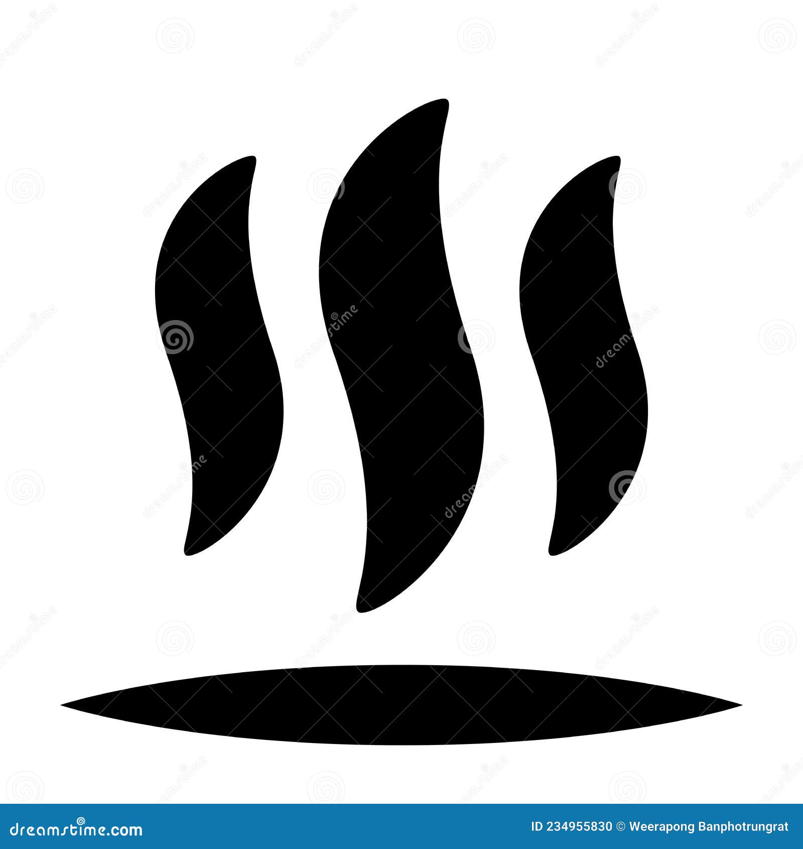 Heat Wave Icon of Warming Up Food, Hot Wave of Fire, Steam of Boiling ...