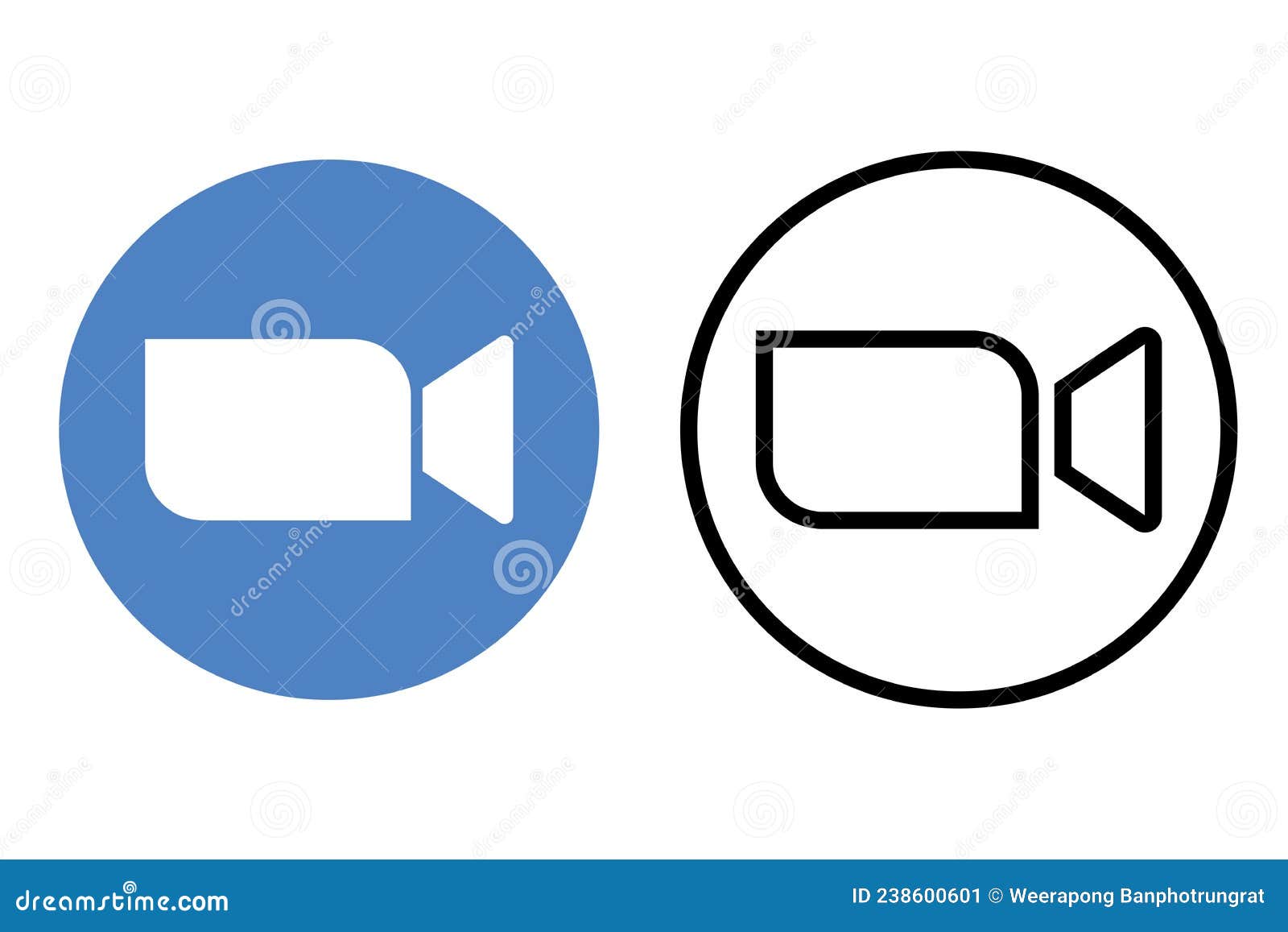 Facetime Call Icon Color Outline Vector | CartoonDealer.com #233766928