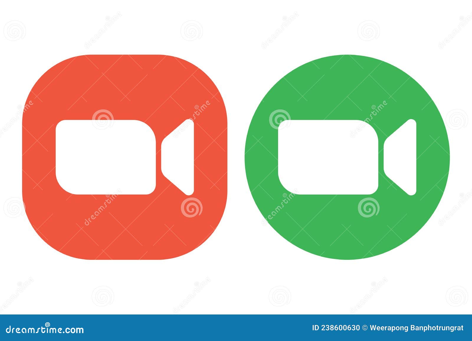 Facetime Call Icon Color Outline Vector | CartoonDealer.com #233766928