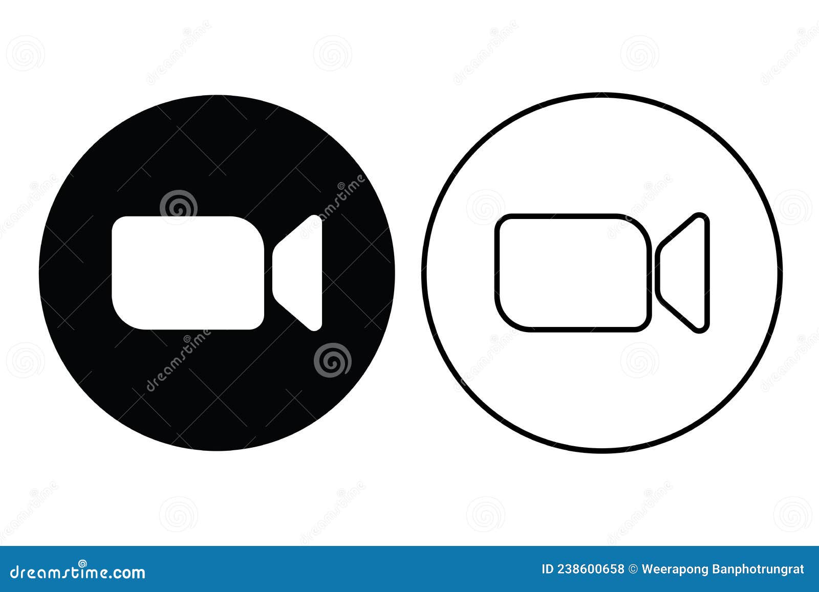 Facetime Call Icon Color Outline Vector | CartoonDealer.com #233766928