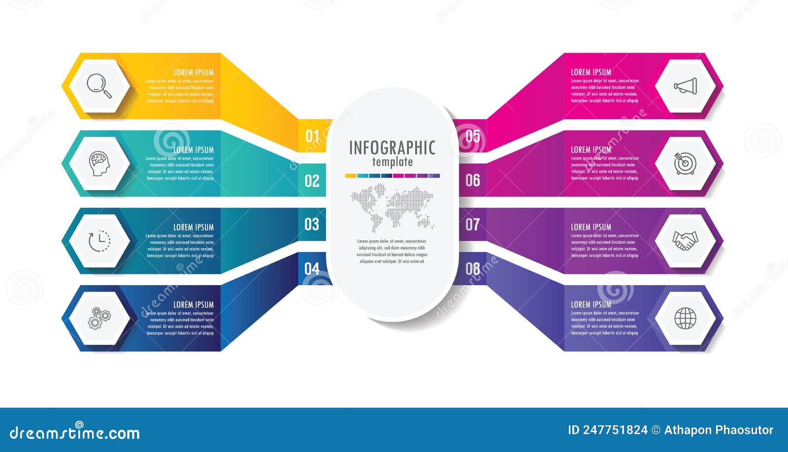 Presentation Business Infographic 3D Elements Color Gradient Stock ...