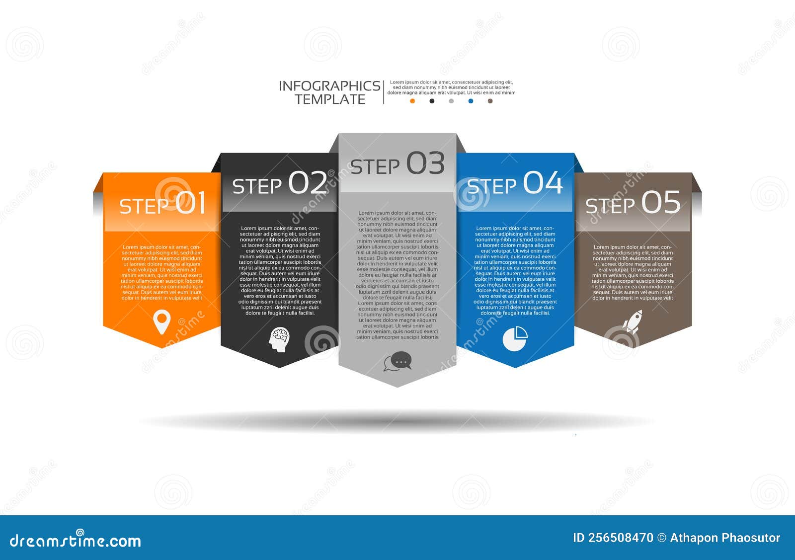 Presentation Steps Infographics Template Design Stock Vector ...