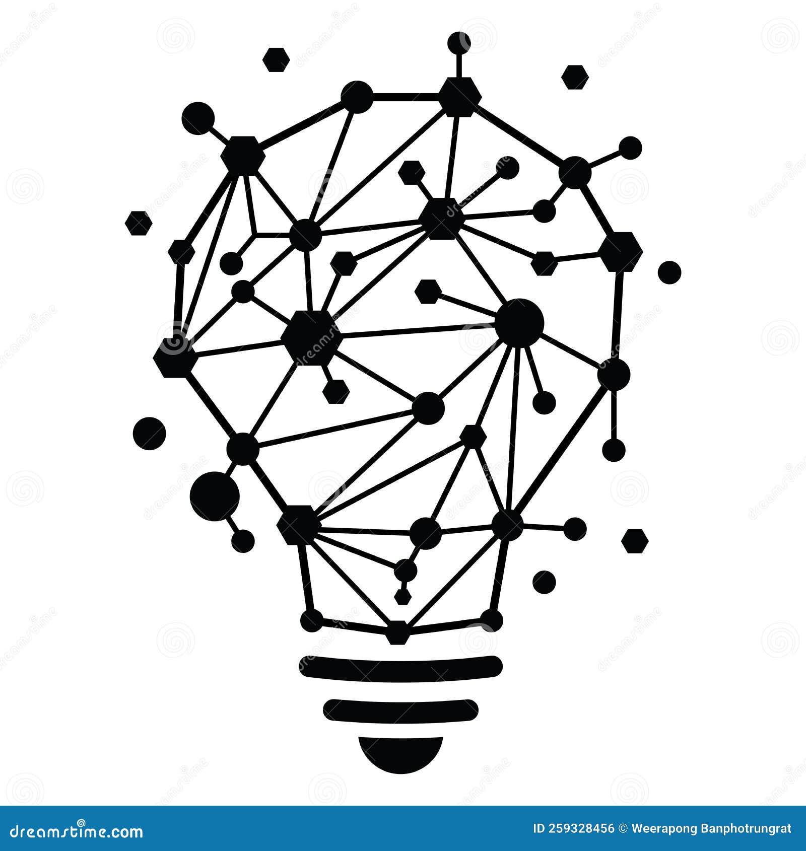 Light and Lamp Icon, Creativity Idea of Creator, Wisdom and Knowledge ...