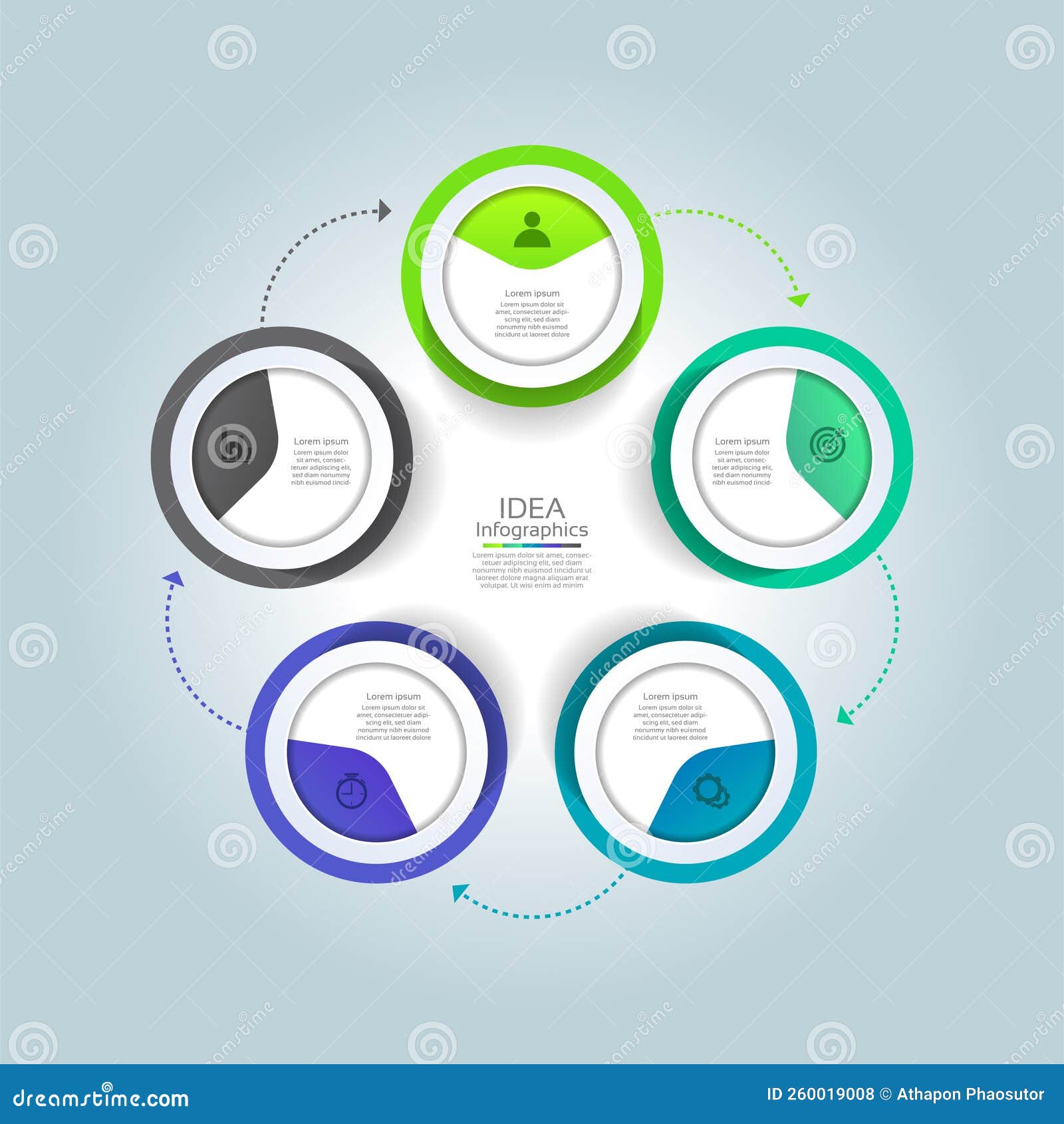 Presentation Business Infographic Circle Design Template Stock Vector ...