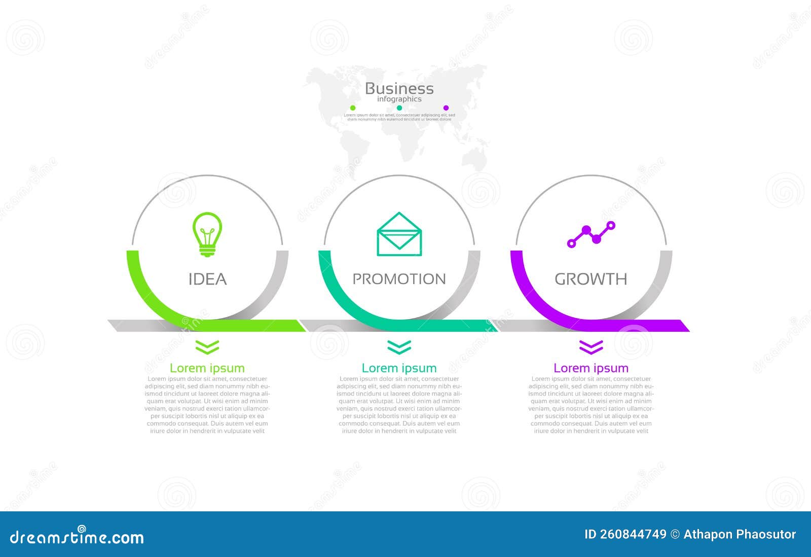 Infographic Business Icon Template Design Stock Vector - Illustration ...