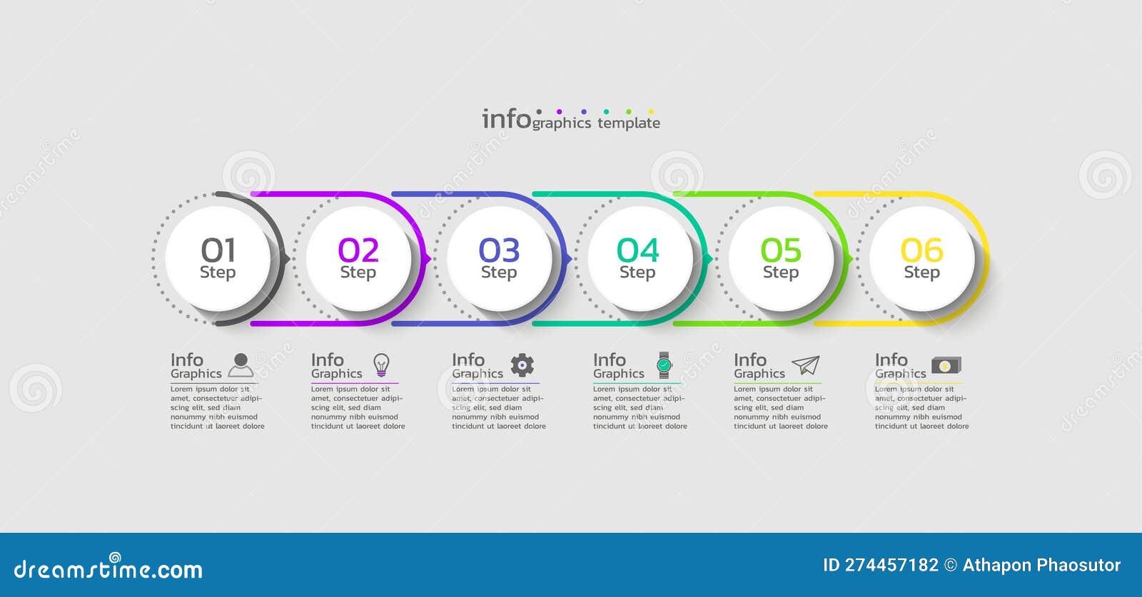 Vector Circular Timeline Infographics Template Icons Design Stock ...