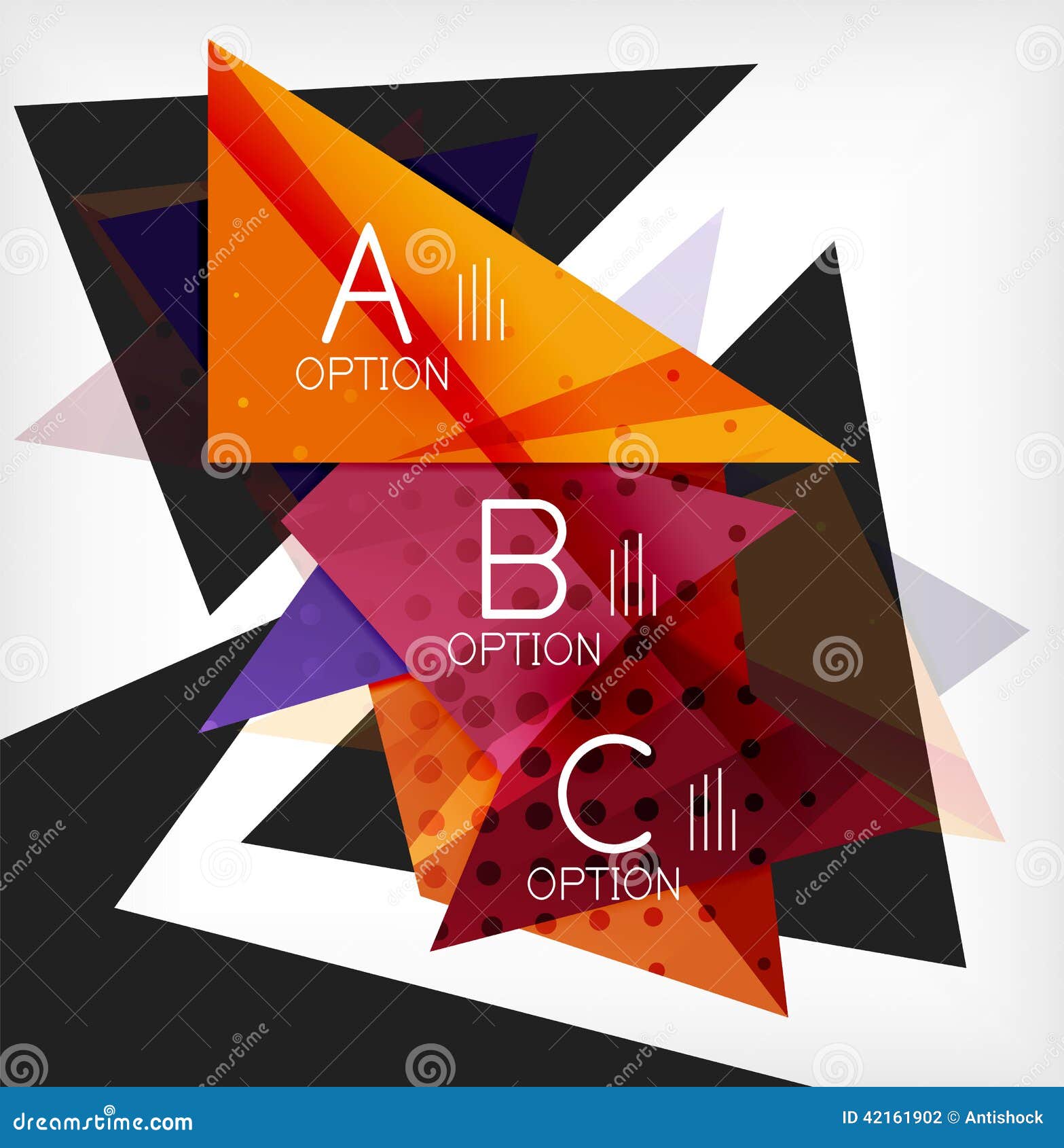 Infographic Abstract Background with Options Stock Vector ...