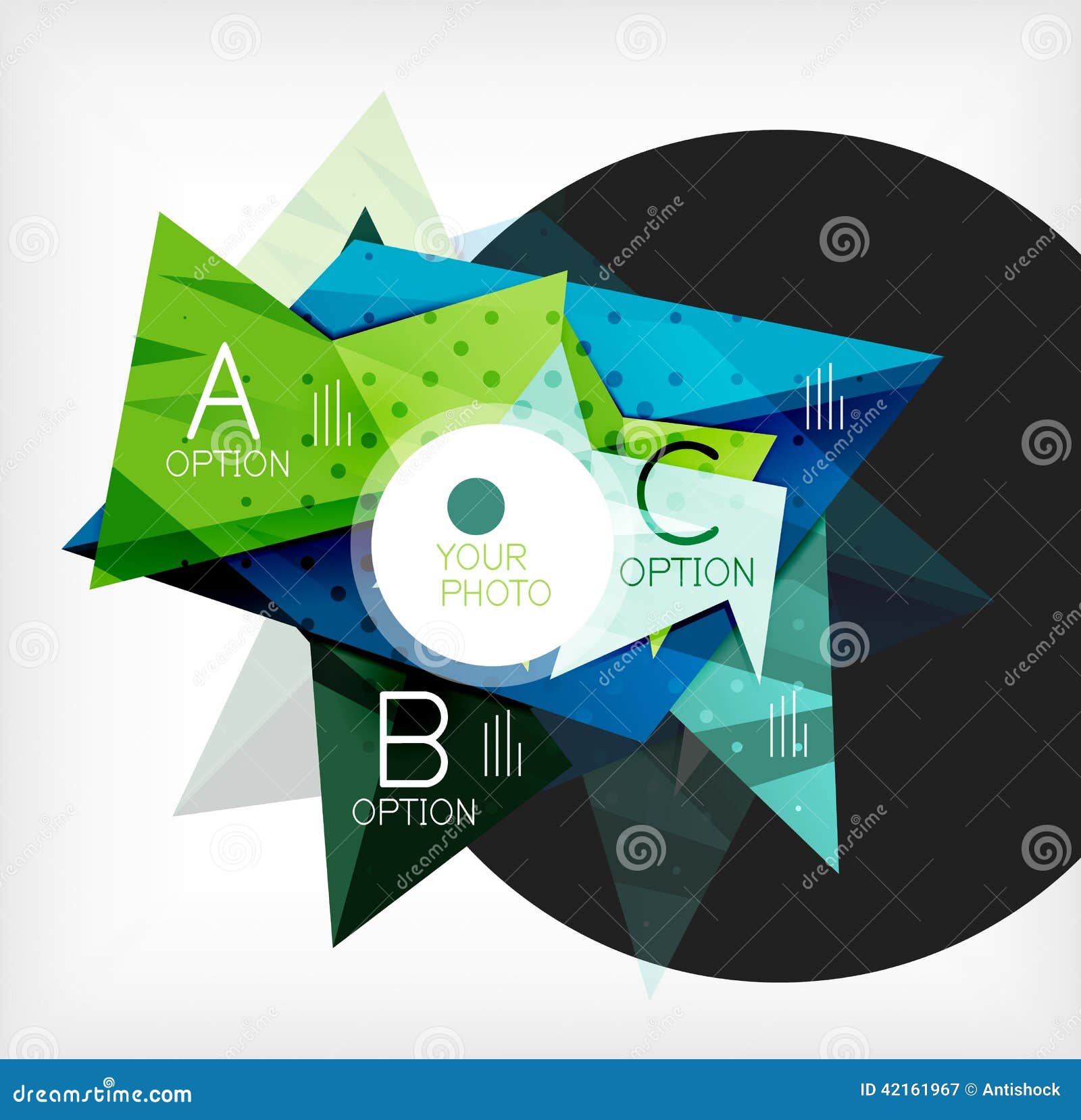 Infographic Abstract Background with Options Stock Vector ...