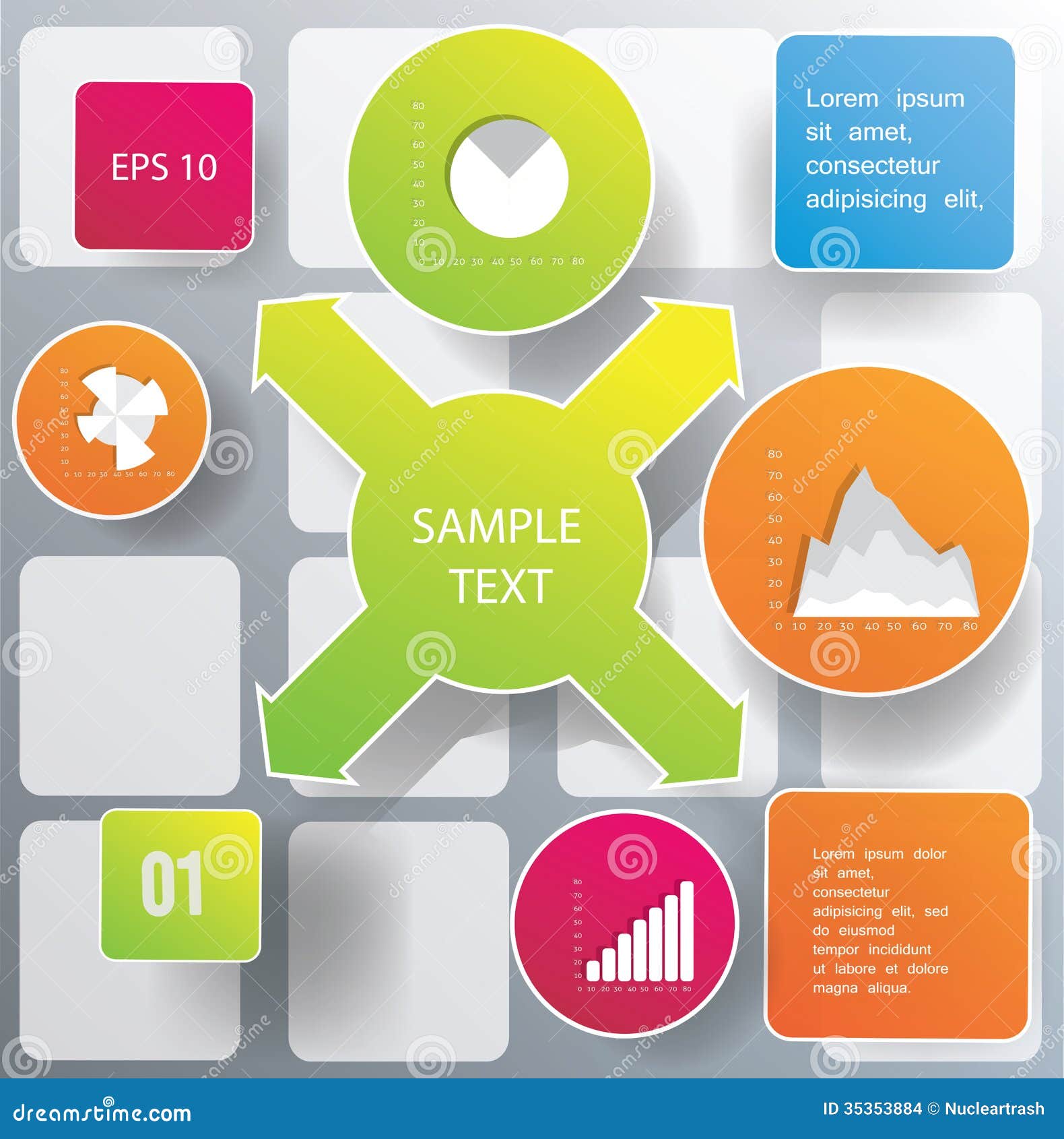 Infographic Abstract Figure Stock Vector - Illustration of idea ...