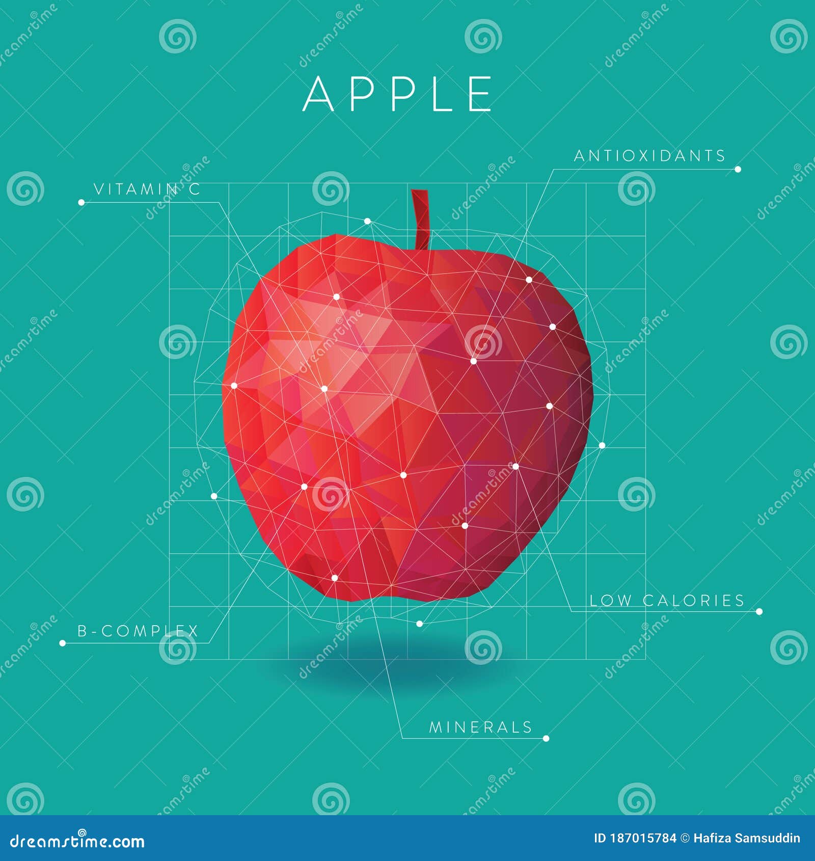 Infographic of an Apple. Vector Illustration Decorative Design Stock ...