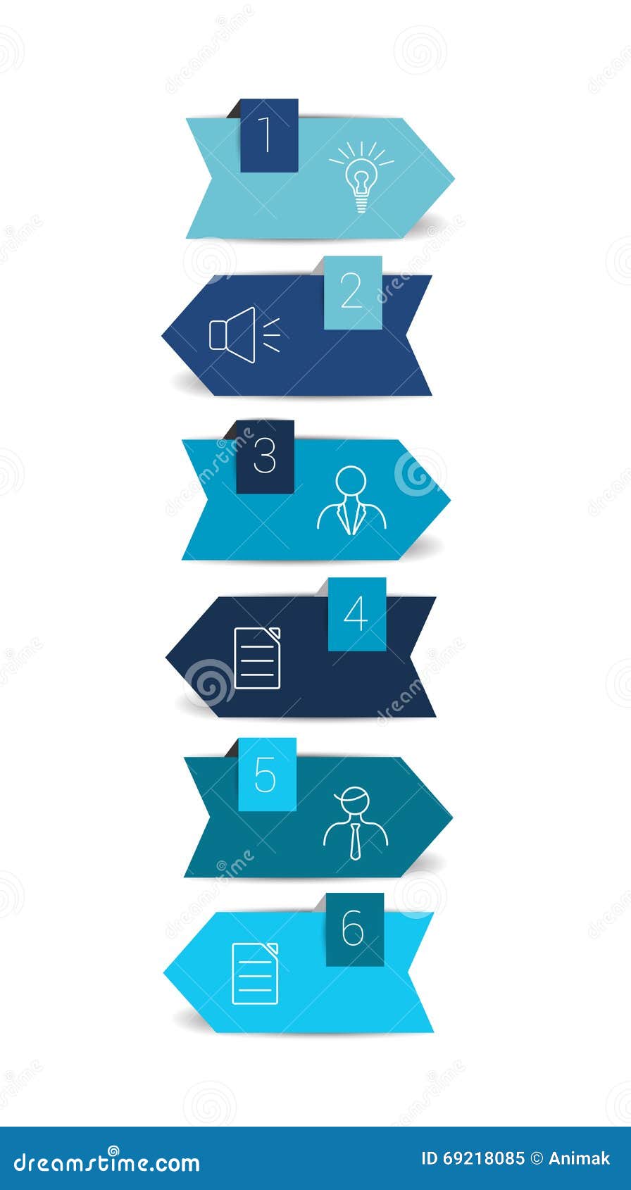 Infographic Arrow, Sche, Chart. Step By Step Tutorial. Cartoon Vector ...