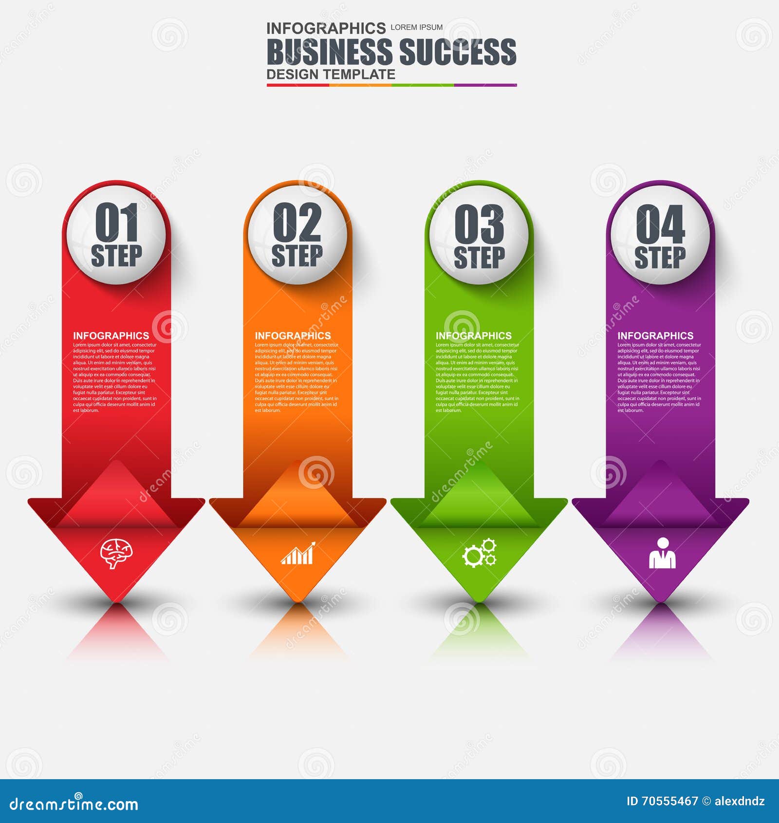 Infographic Arrow Vector Design Template Stock Vector - Illustration of ...