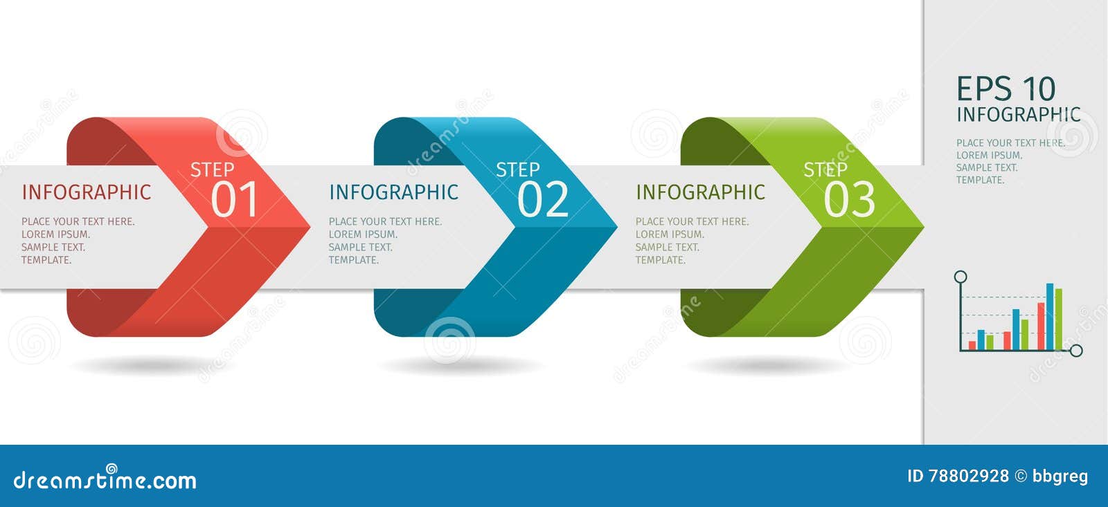 Infographic Arrows with Step Up Options. Vector Template in Flat Design ...