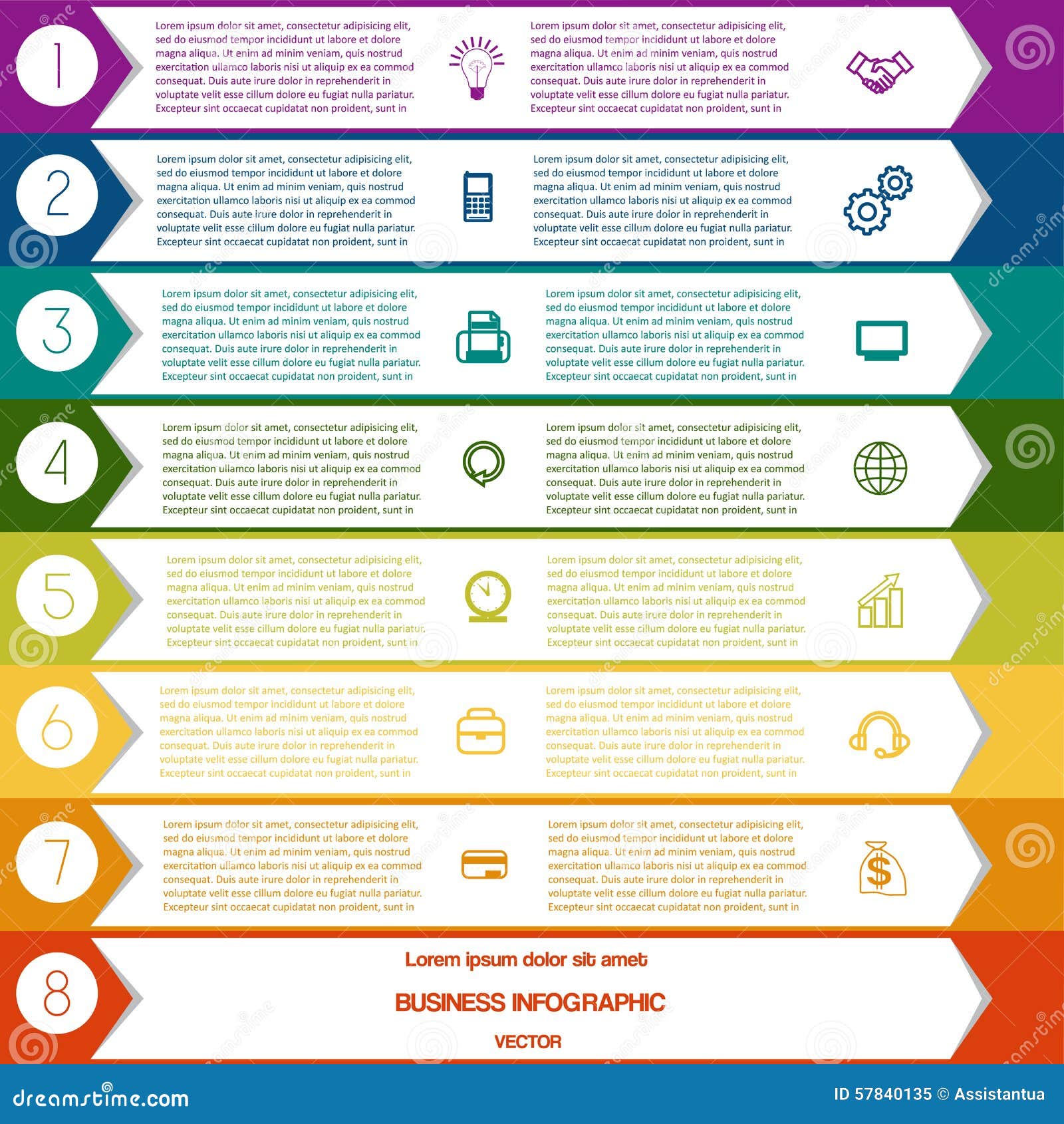 Infographic Colourful 3 Step Interweaving Circle Diagram Cartoon Vector ...
