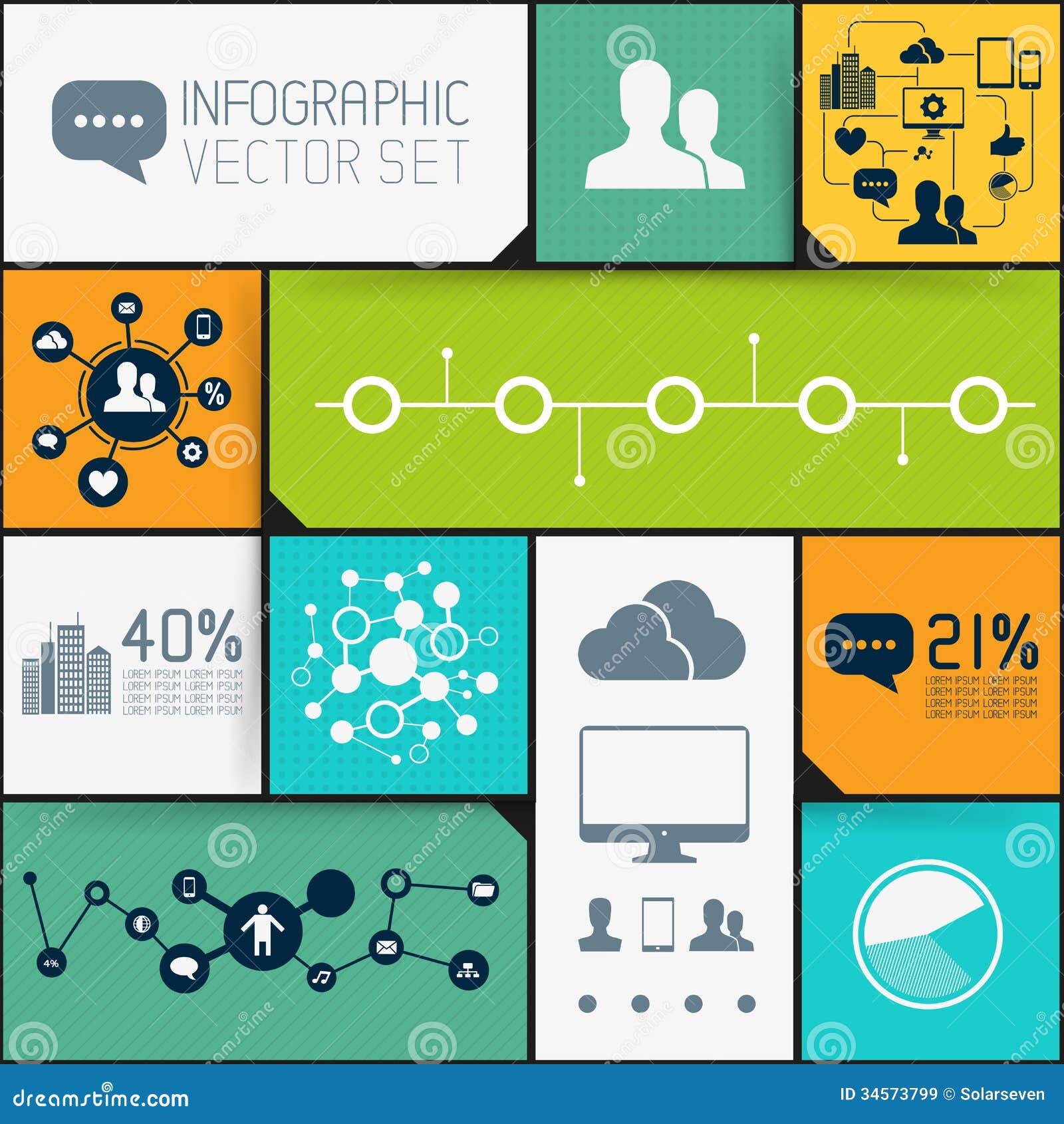 Infographic Background Set stock vector. Illustration of style - 34573799