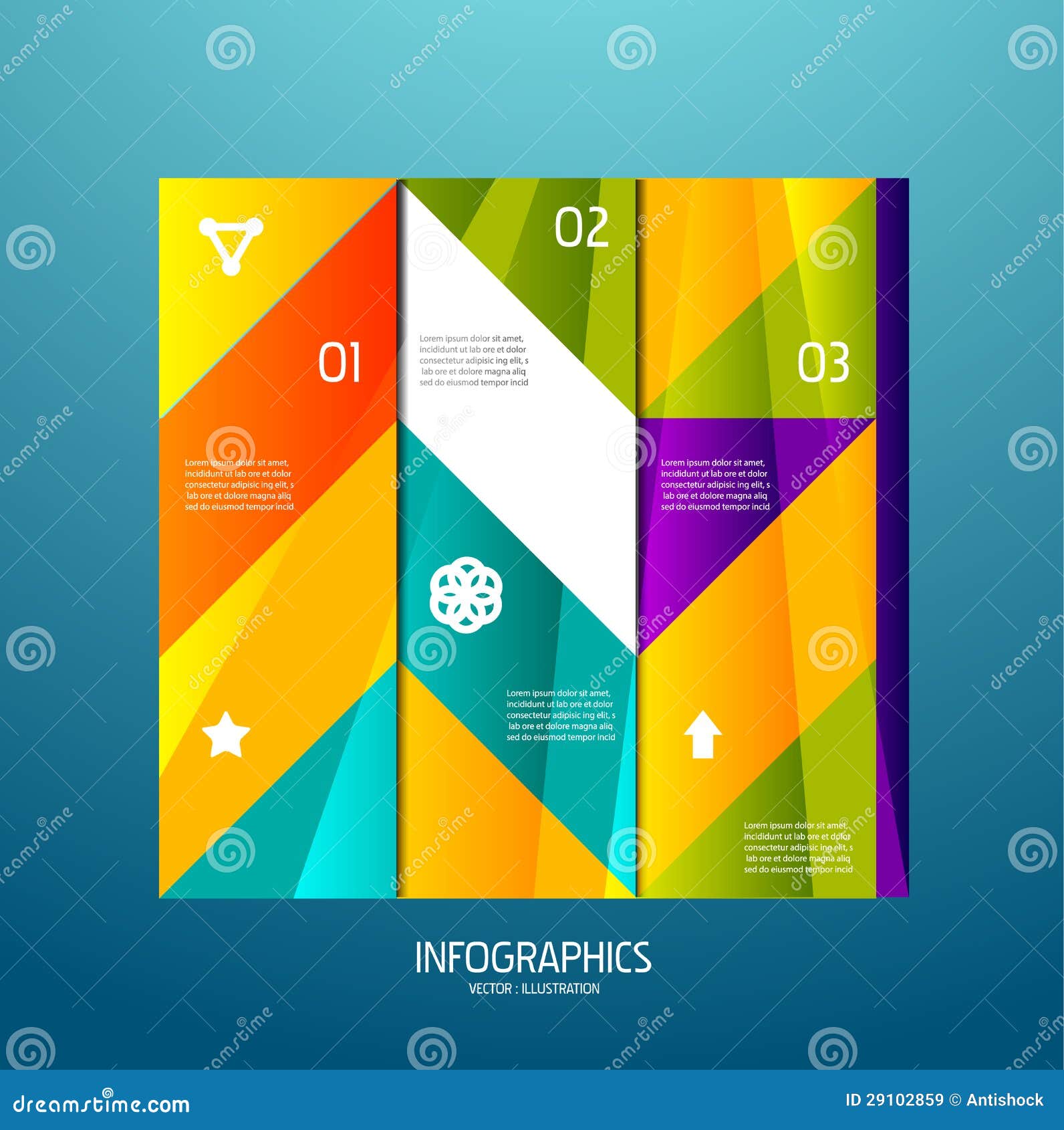 Infographic Banner Design Elements, Numbered Lists Stock Vector ...