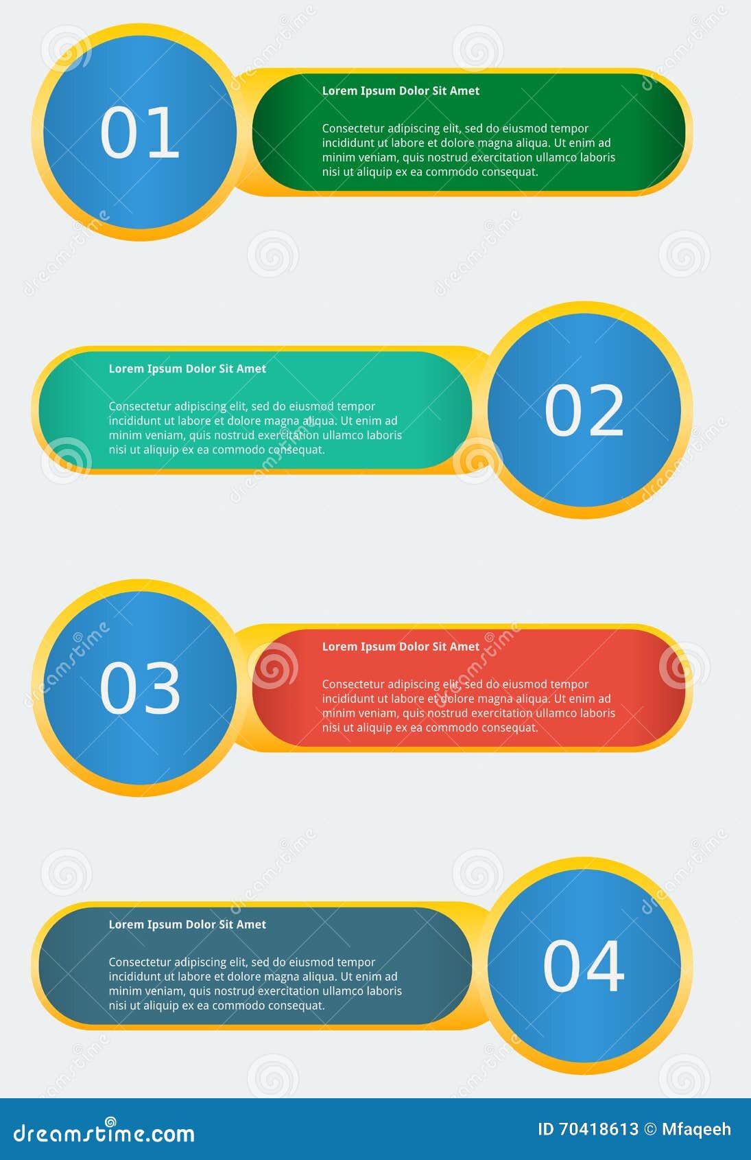 Circle Bullet Infographic Banner Template Stock Vector - Illustration ...