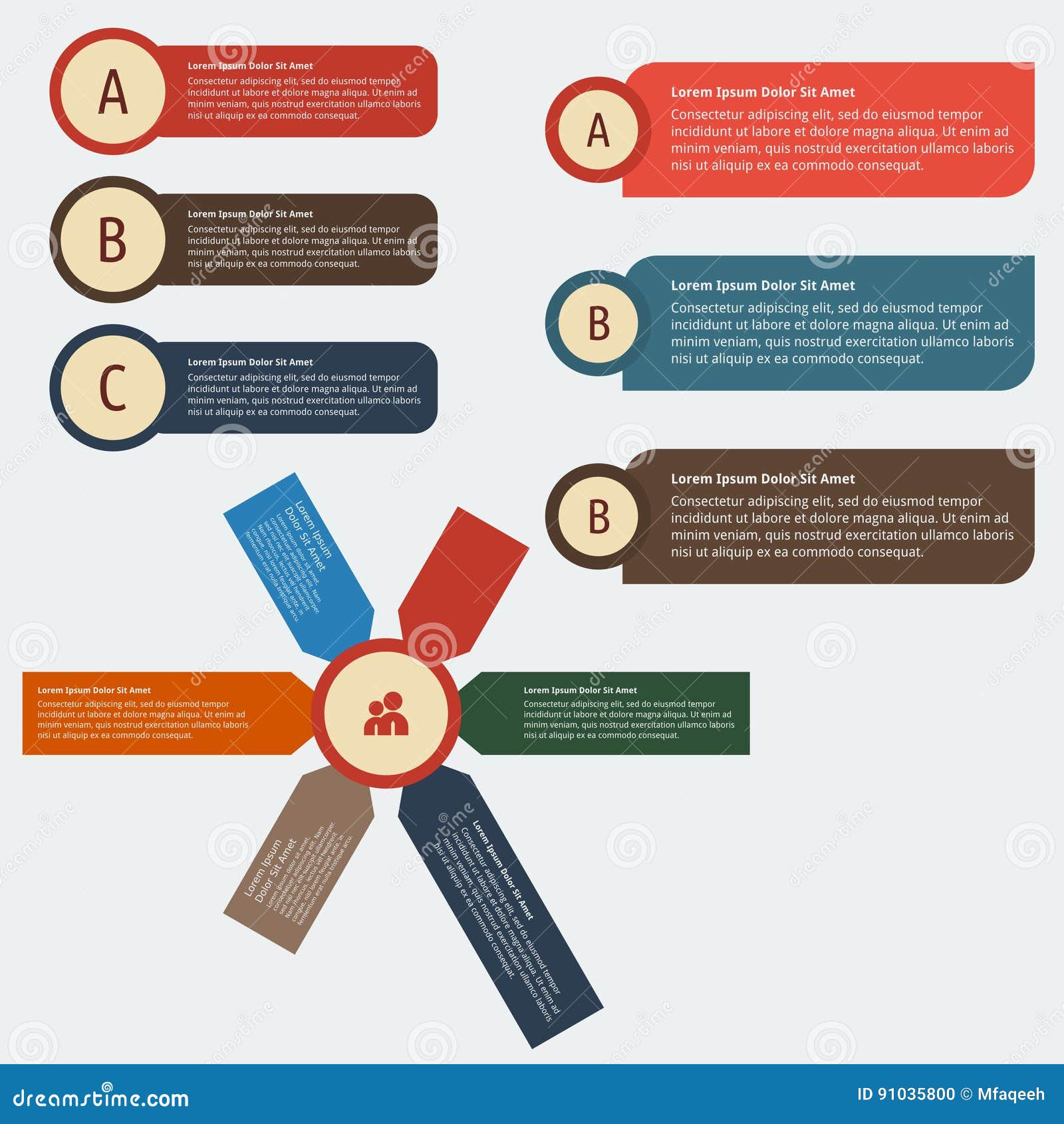 Branched and Bulllet Infographics Banner Vector Template Stock Vector ...