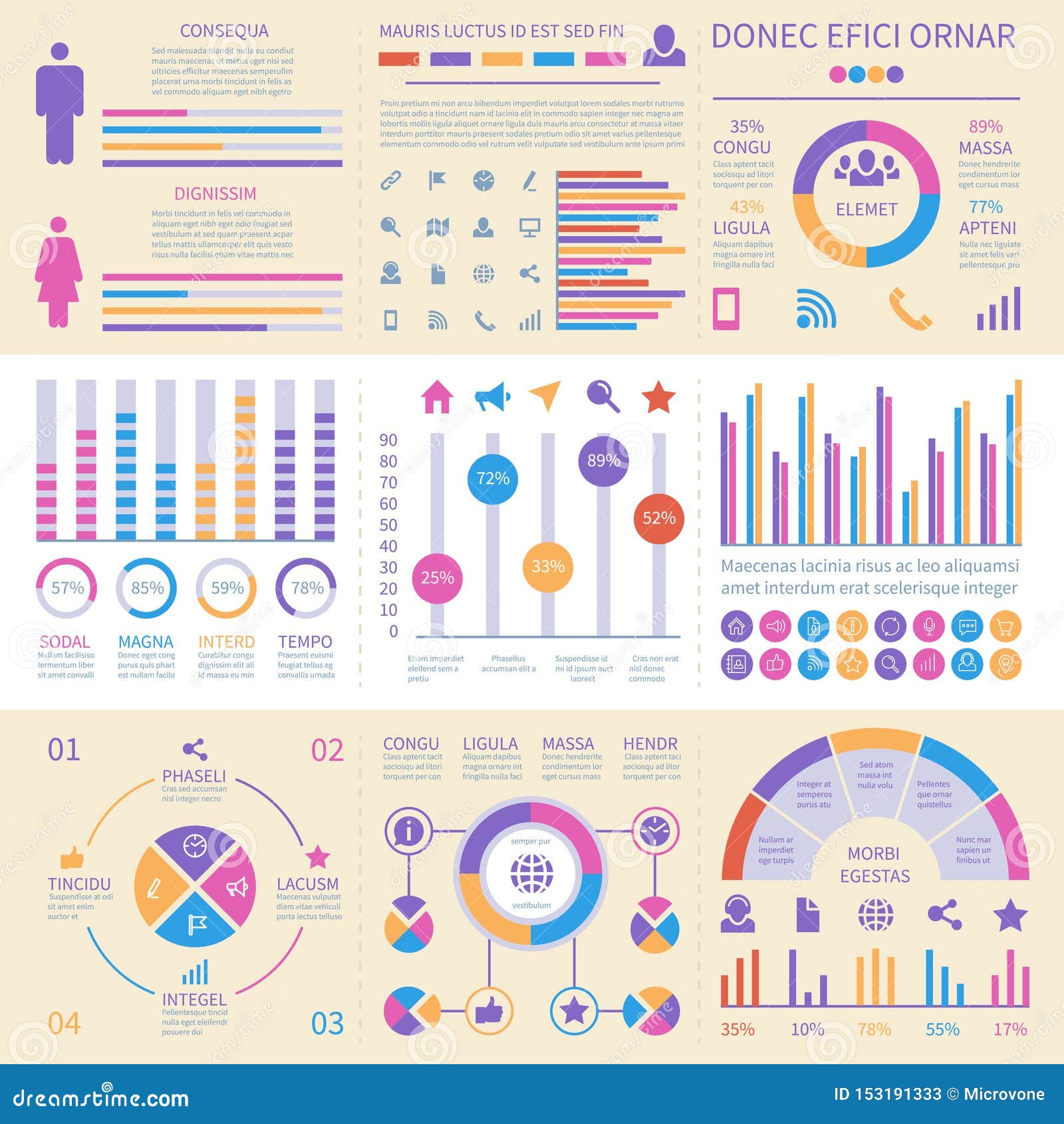 Infographic Banners. Ui Interface, Information Panel With Finance ...