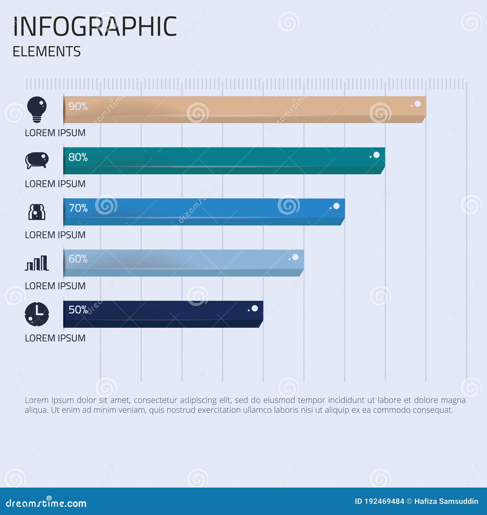 Infographic Bar Chart Design. Vector Illustration Decorative Design ...