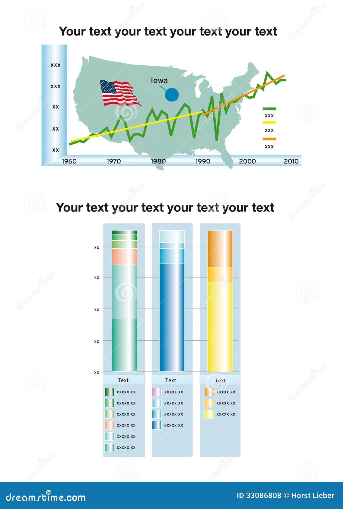 Infographic Bar Chart with Text Area Stock Vector - Illustration of ...