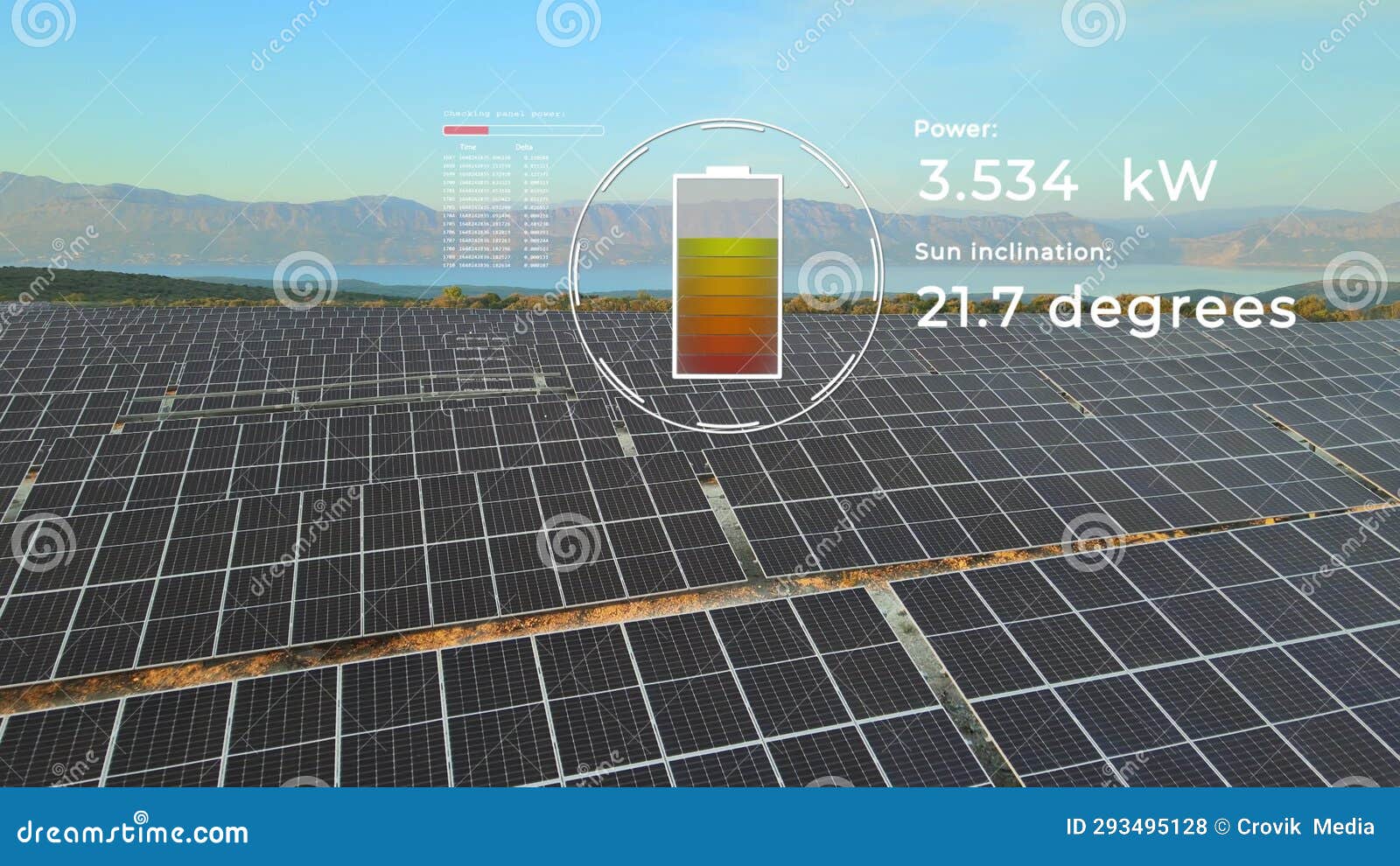 Infographic with Battery Loading and Grid Scanning of Photovoltaic ...