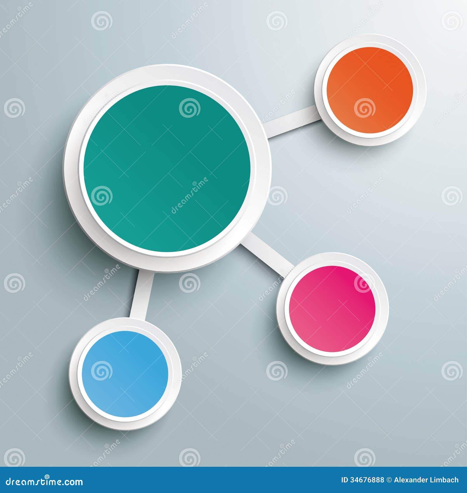 Infographic Big and Three Small Circles PiAd Stock Vector ...