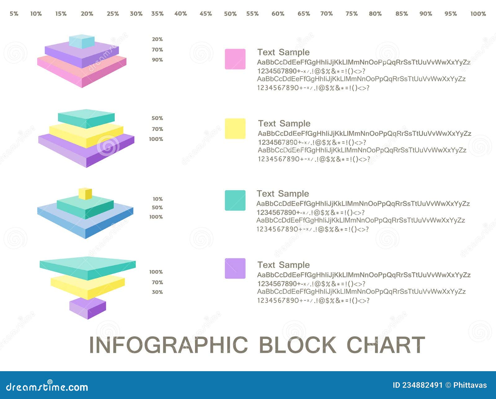Infographic Block Chart Element for Challenger between Competitor Stock ...