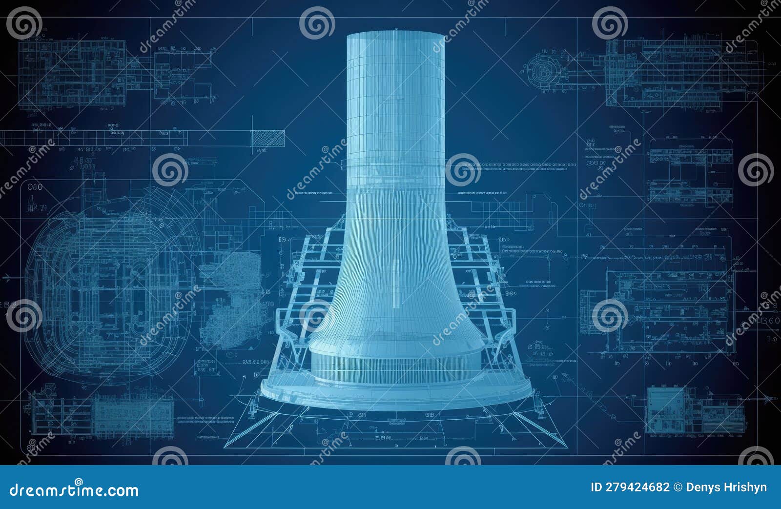 Infographic Blueprint Presents A Comprehensive Technical Drawing Of ...