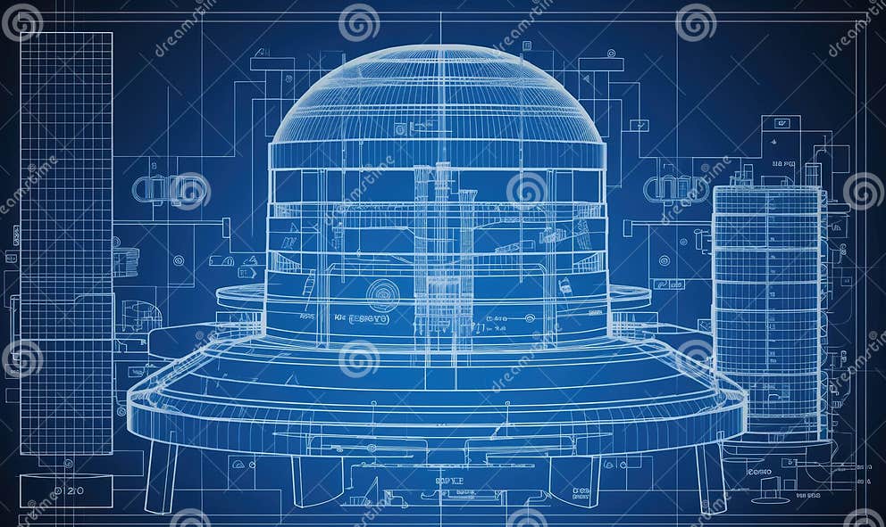 Infographic Blueprint Presents a Comprehensive Technical Drawing of ...