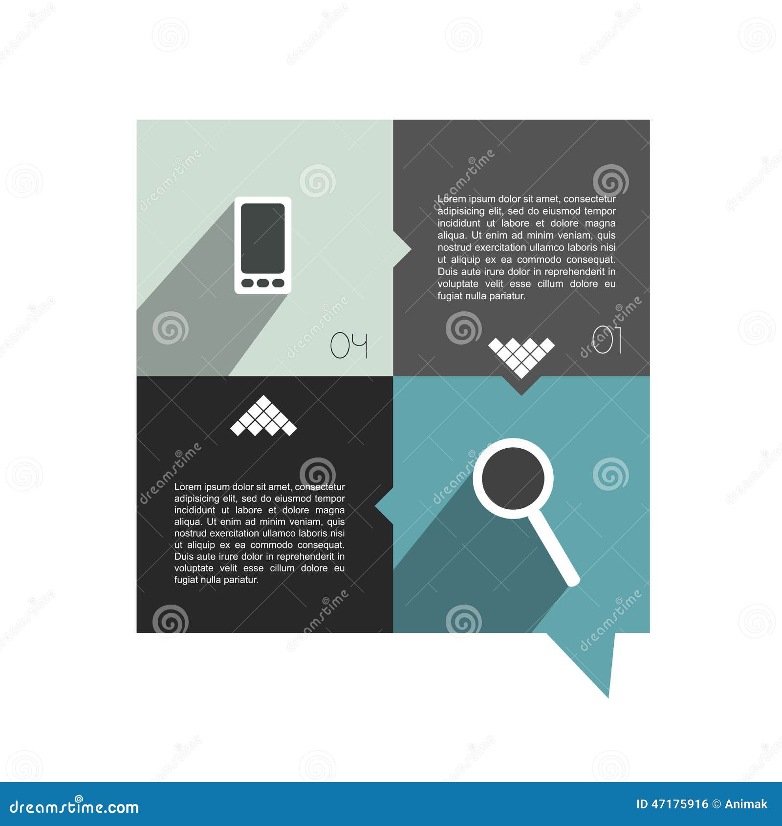 Infographic box diagram. stock vector. Illustration of exclusive - 47175916