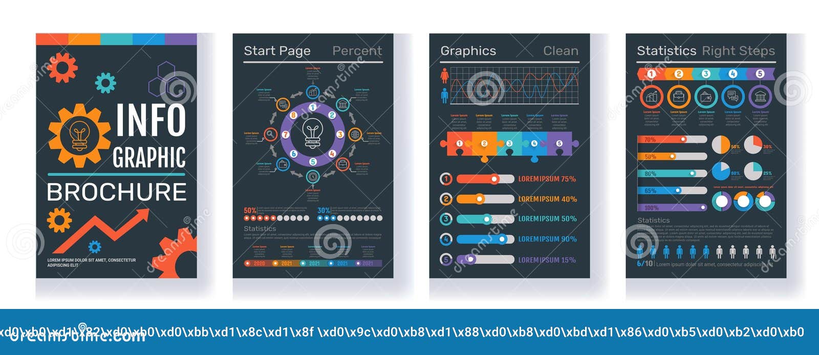 Infographic Brochure. Information Chart Graph. Statistic Diagram ...
