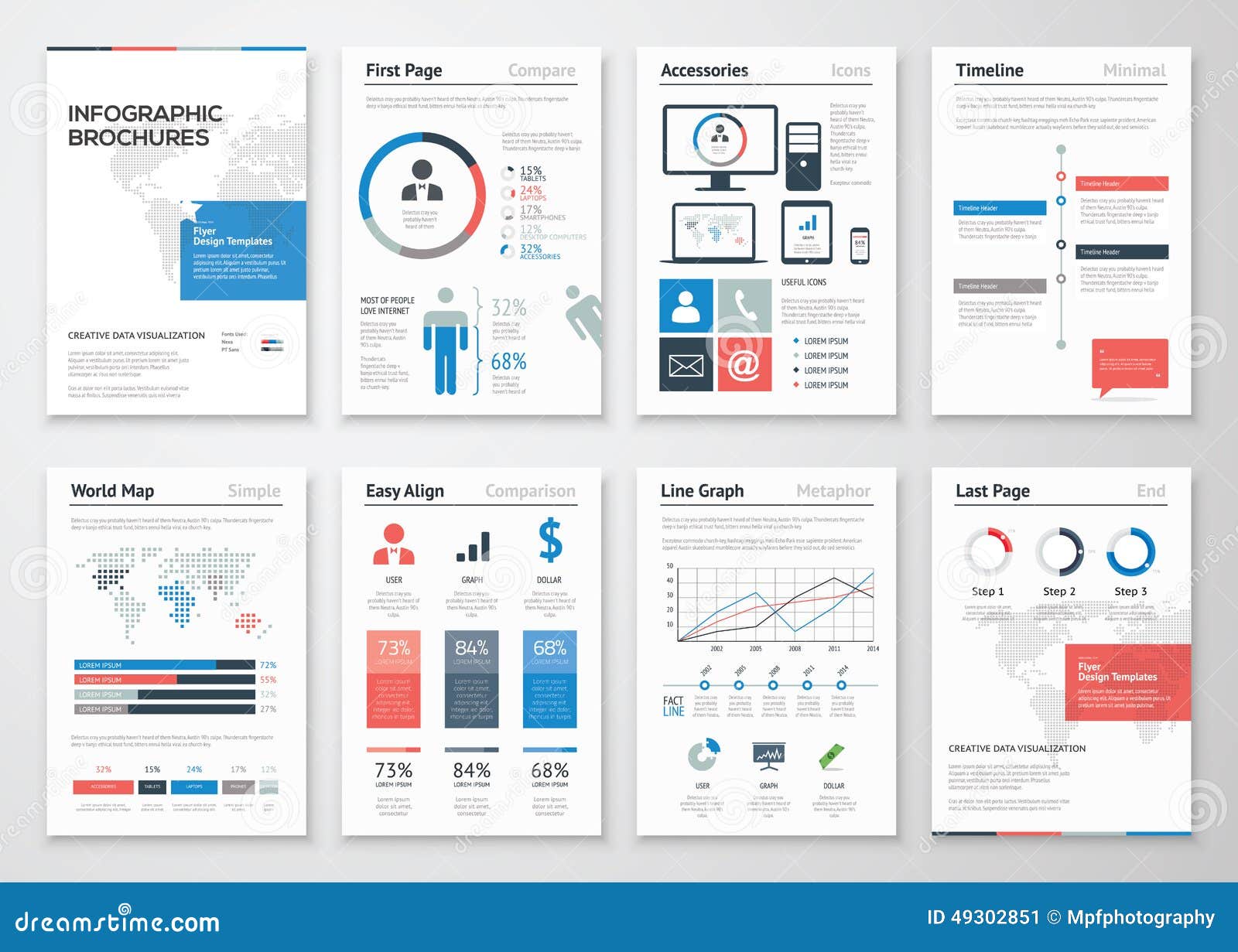 Infographic Brochure Vector Elements Collection for Business Stock ...