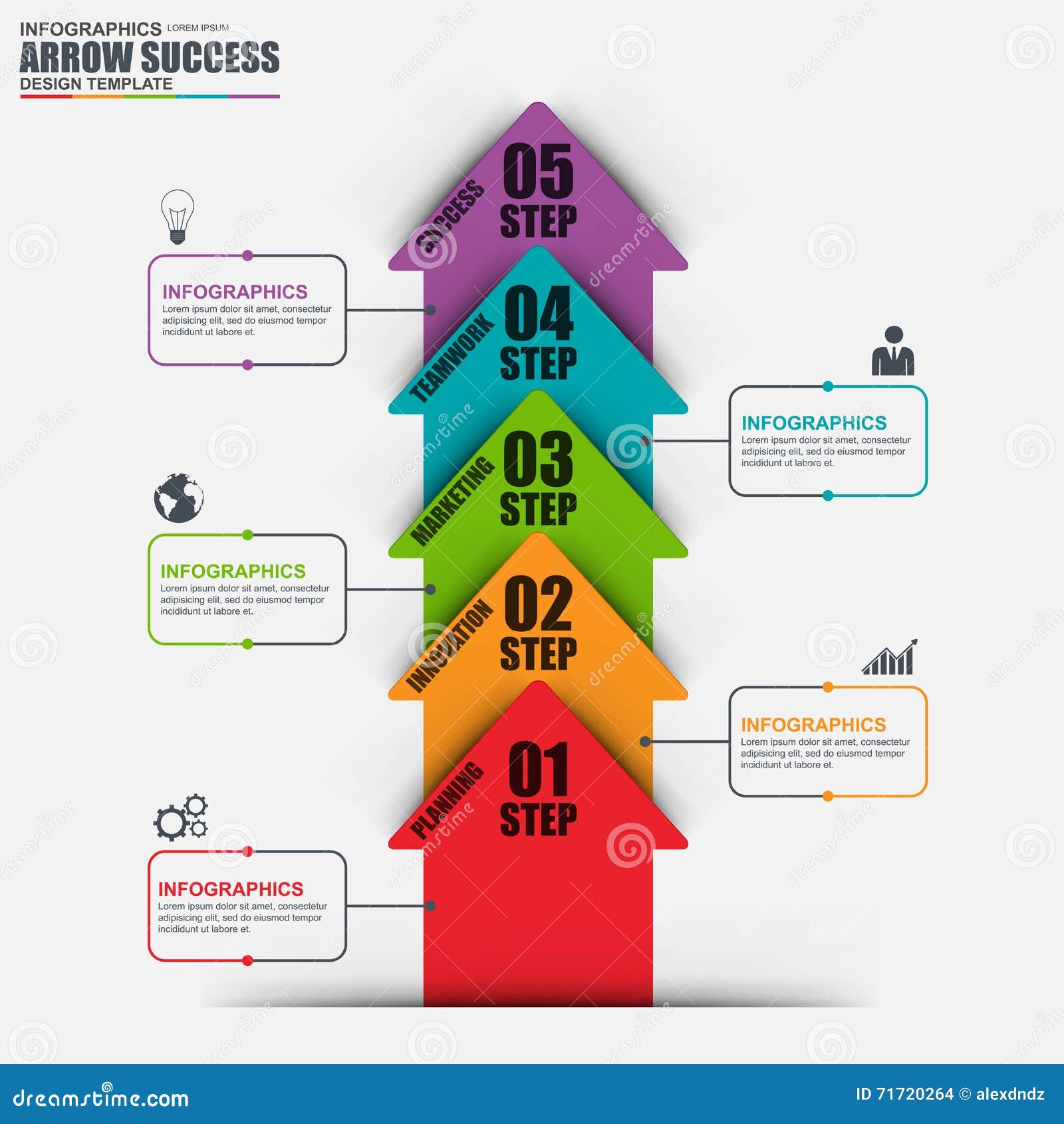 Infographic Business Arrow Vector Design Template Stock Vector ...