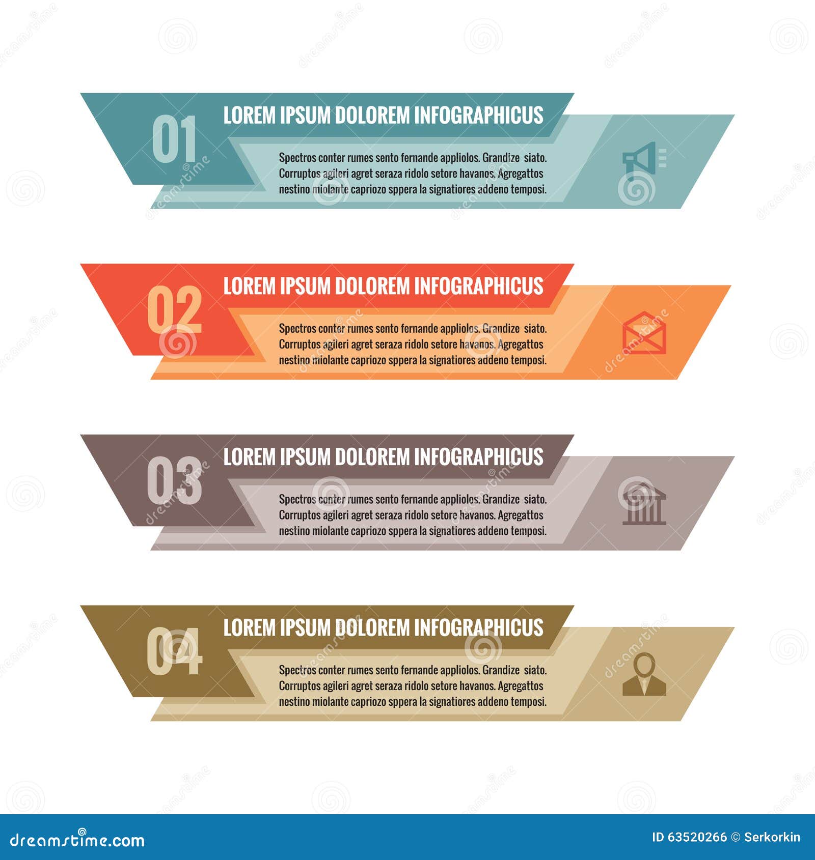 Infographic Business Concept - Colored Horizontal Vector Banners ...