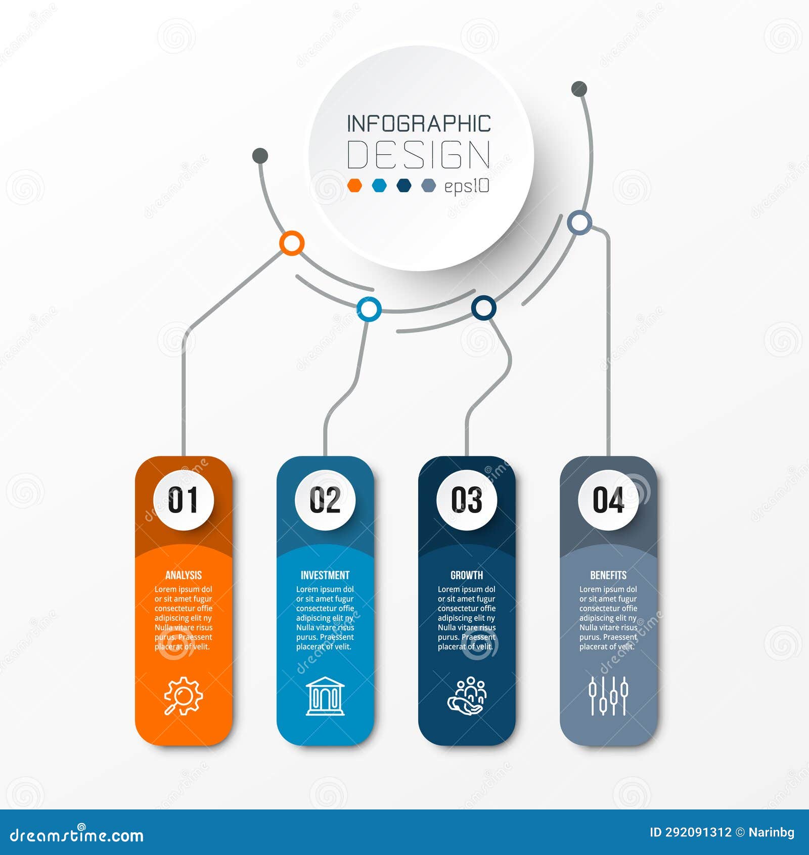 Business Concept Infographic Template with Organization Stock ...