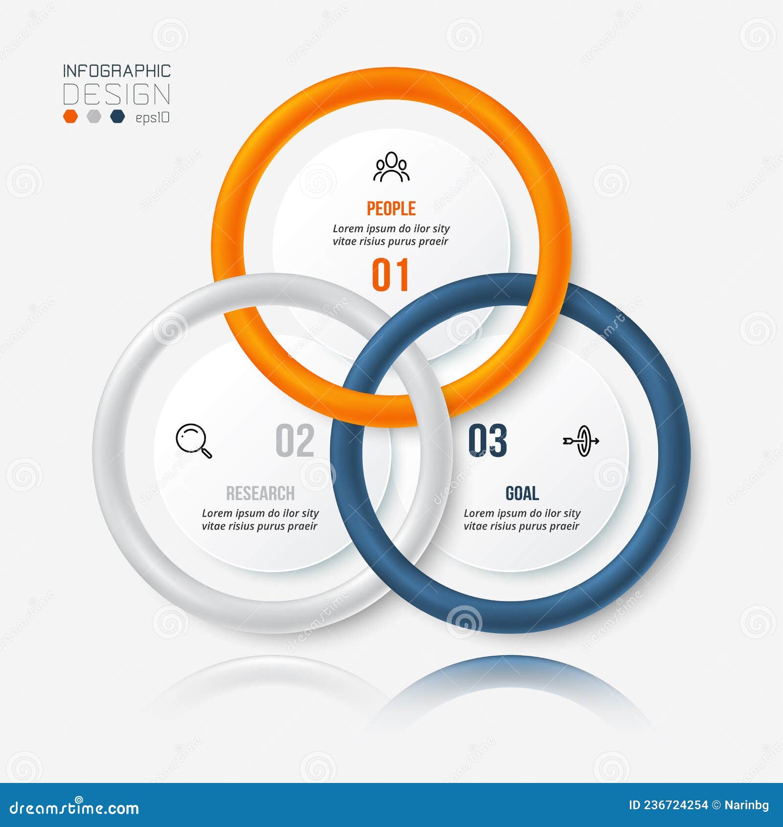 Business Concept Infographic Template with Diagram Stock Vector ...