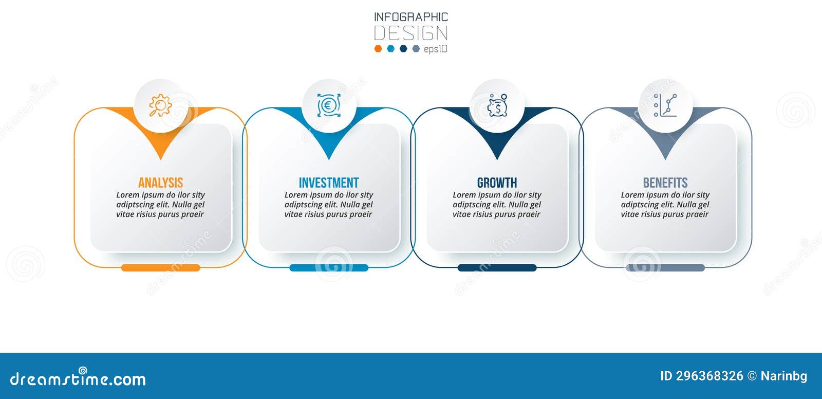 Business Concept Infographic Template with Option Stock Illustration ...