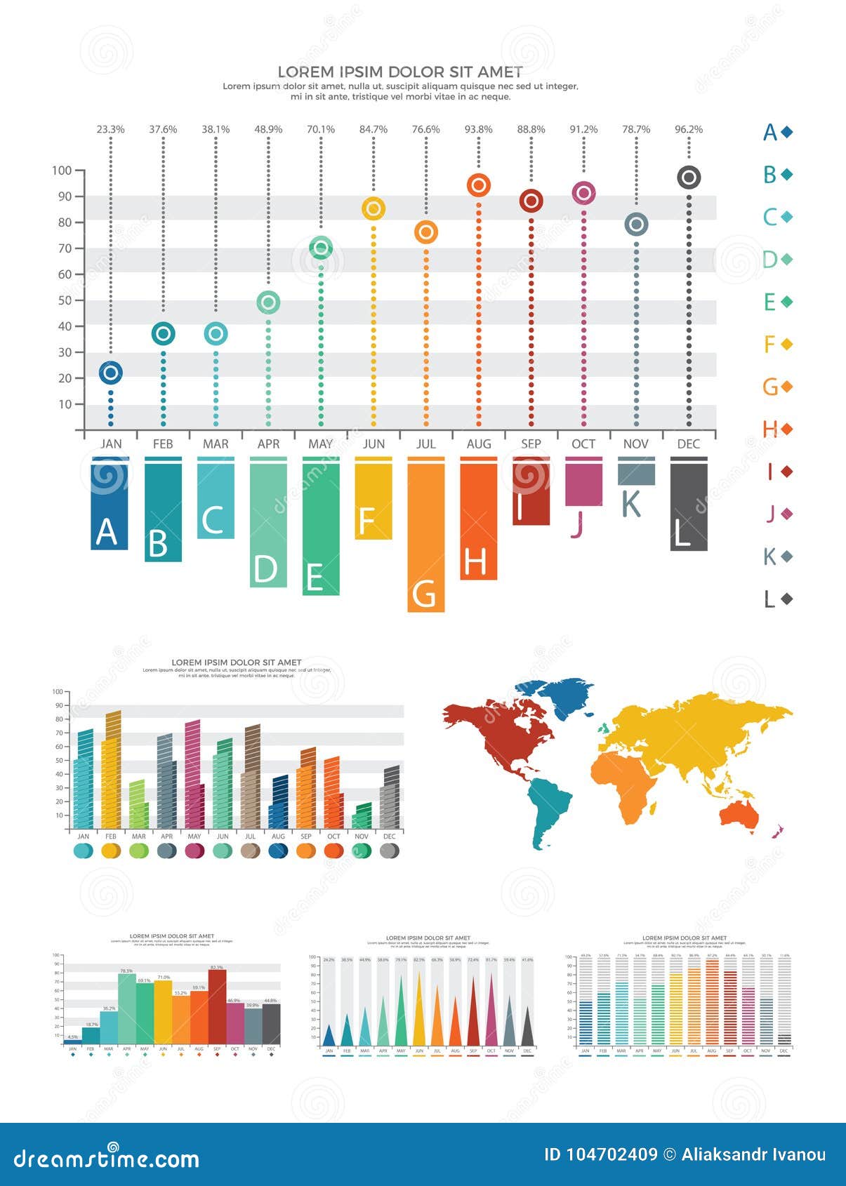 Infographic Business Design Elements. Infograph Template Collection ...