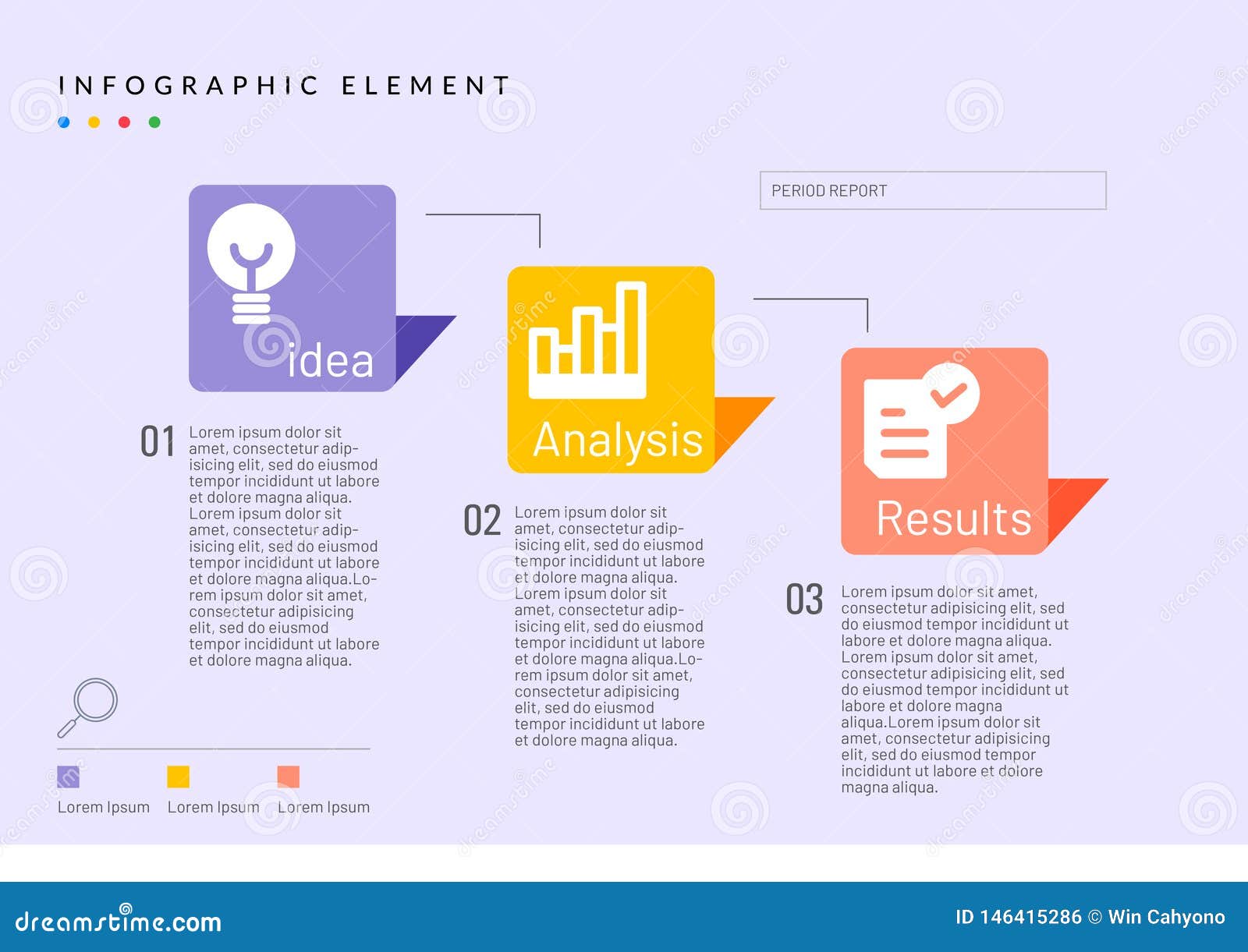 Infographic Business Element with Icon Idea, Analysis, and Results ...