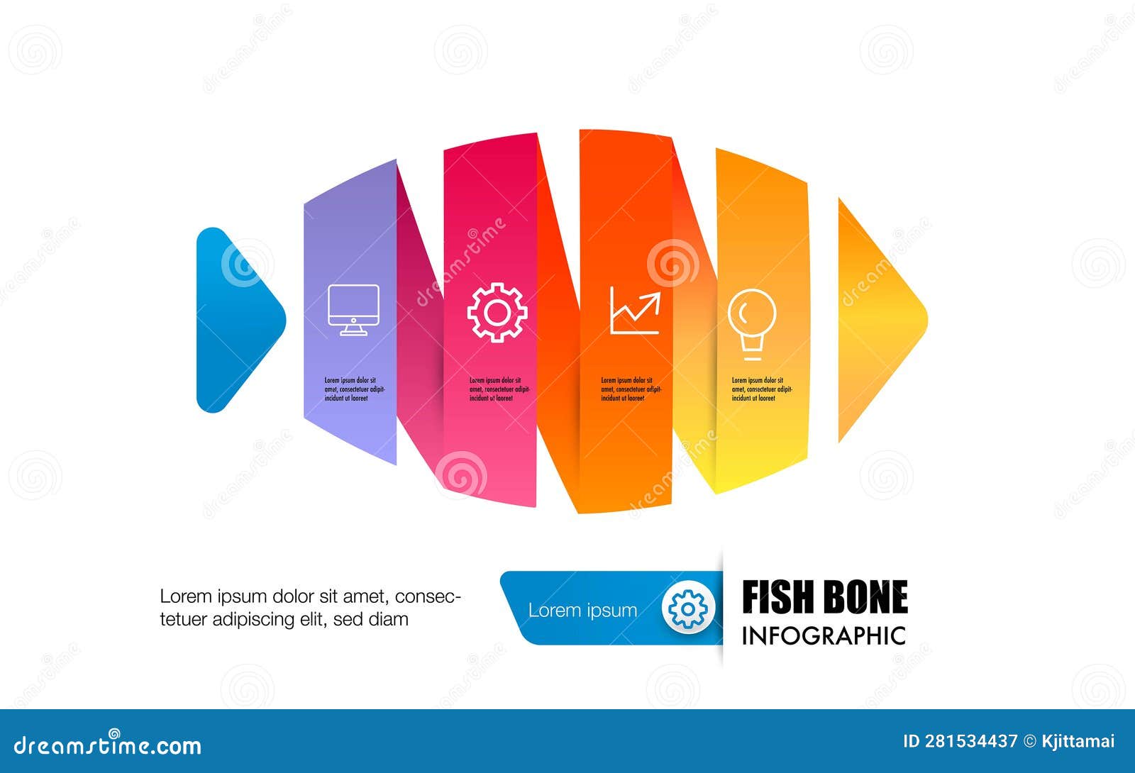 Fish-pie Chart Cartoon Vector | CartoonDealer.com #11908103